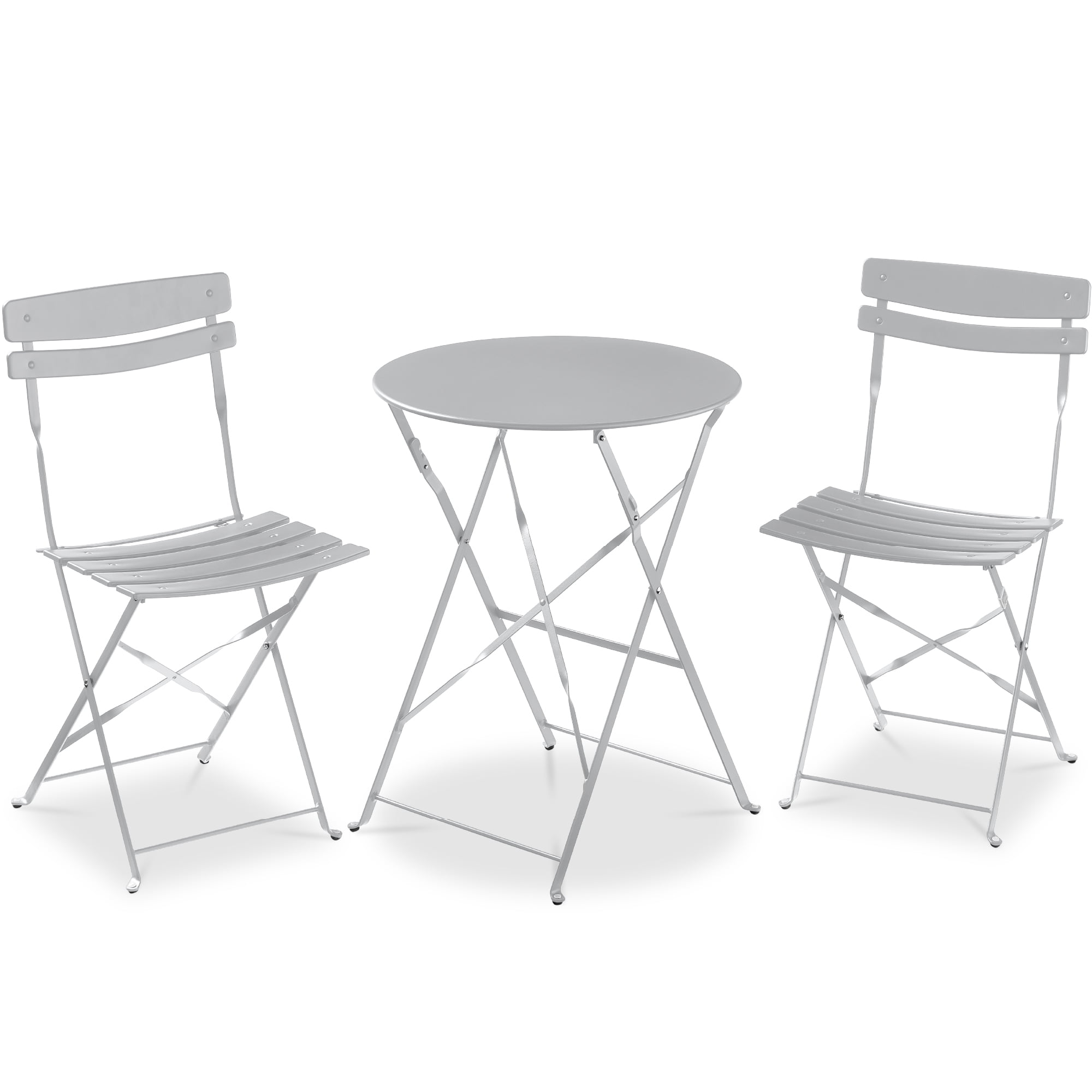 Best Choice Products 3-Piece Small Bistro Set, Folding Patio Furniture ...