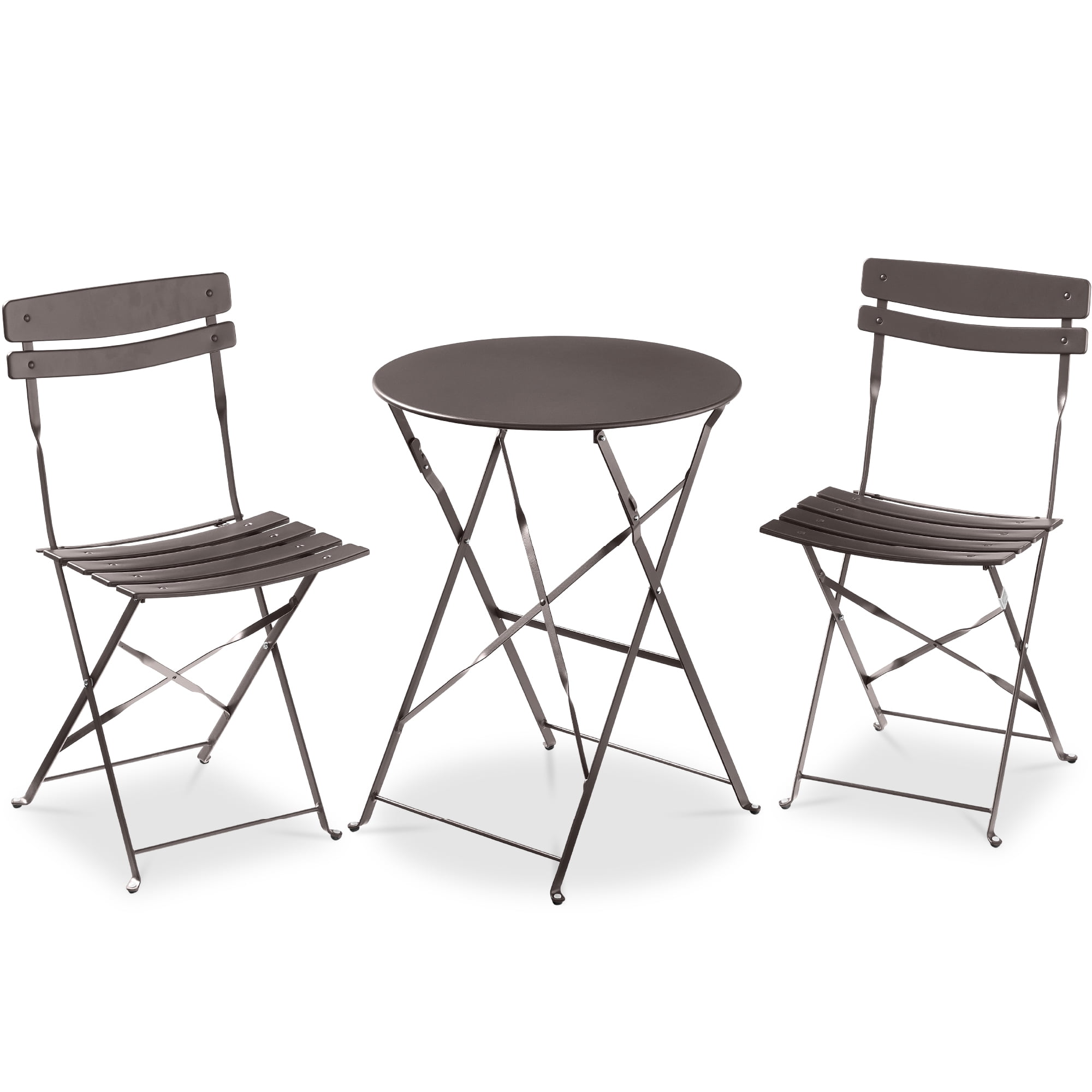 Best Choice Products 3-Piece Small Bistro Set, Folding Patio Furniture ...