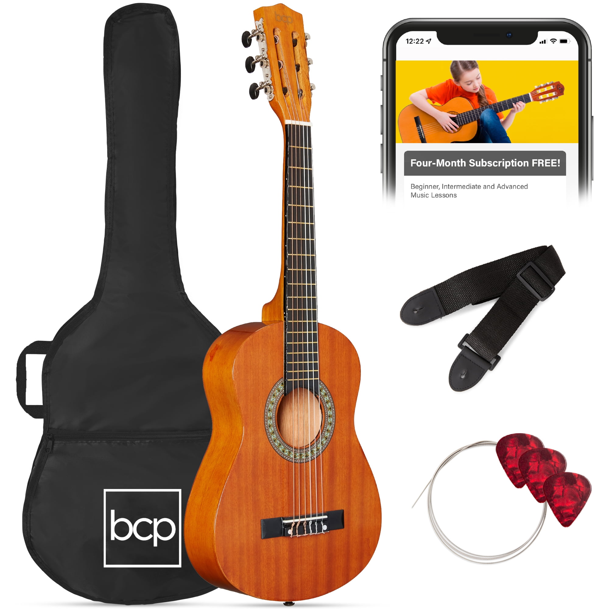 Best Choice Products 30in Junior Kids Acoustic Guitar Starter Kit with ...