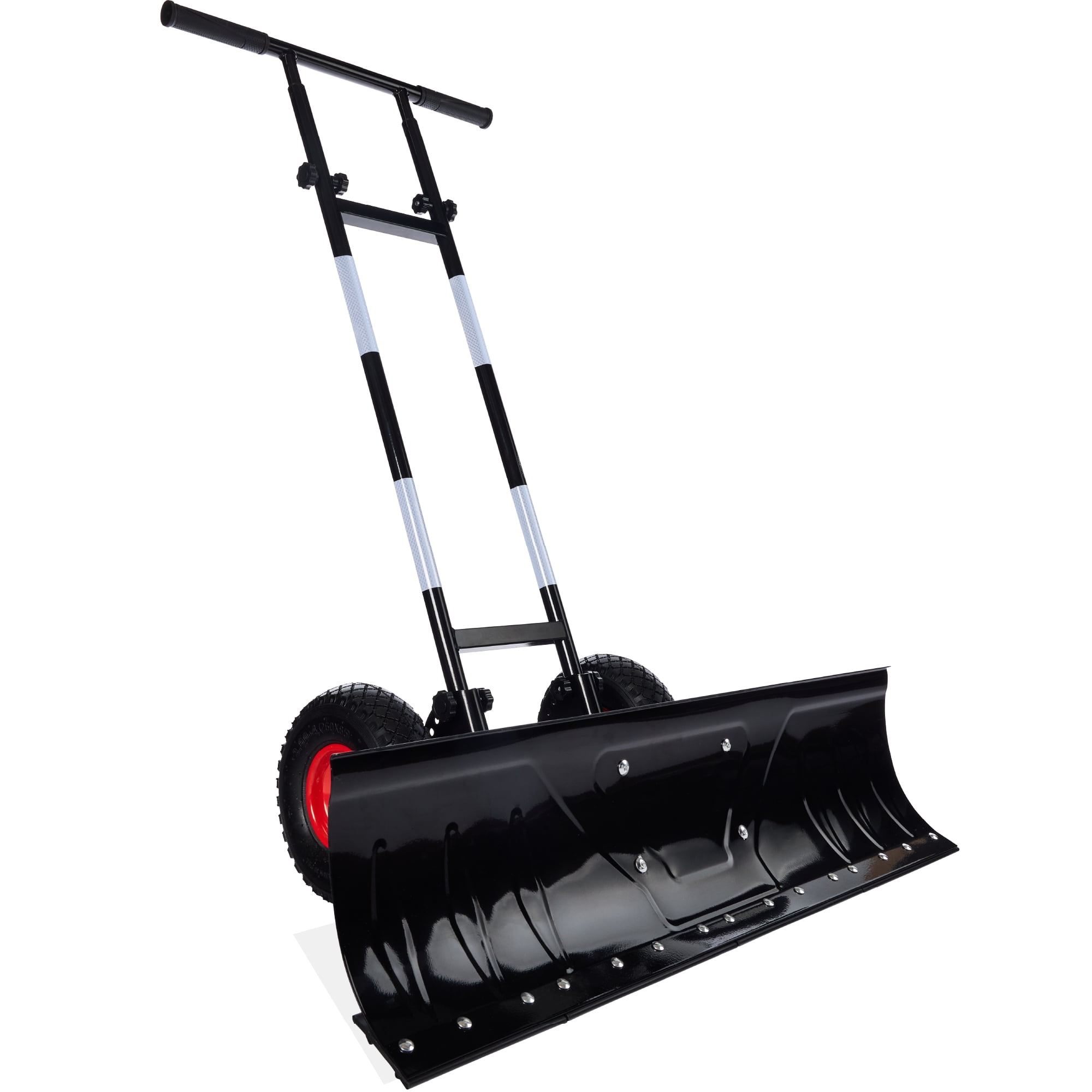 Best Choice Products 36in Galvanized Blade Hand Snow Pusher w/ 2 Wheels ...
