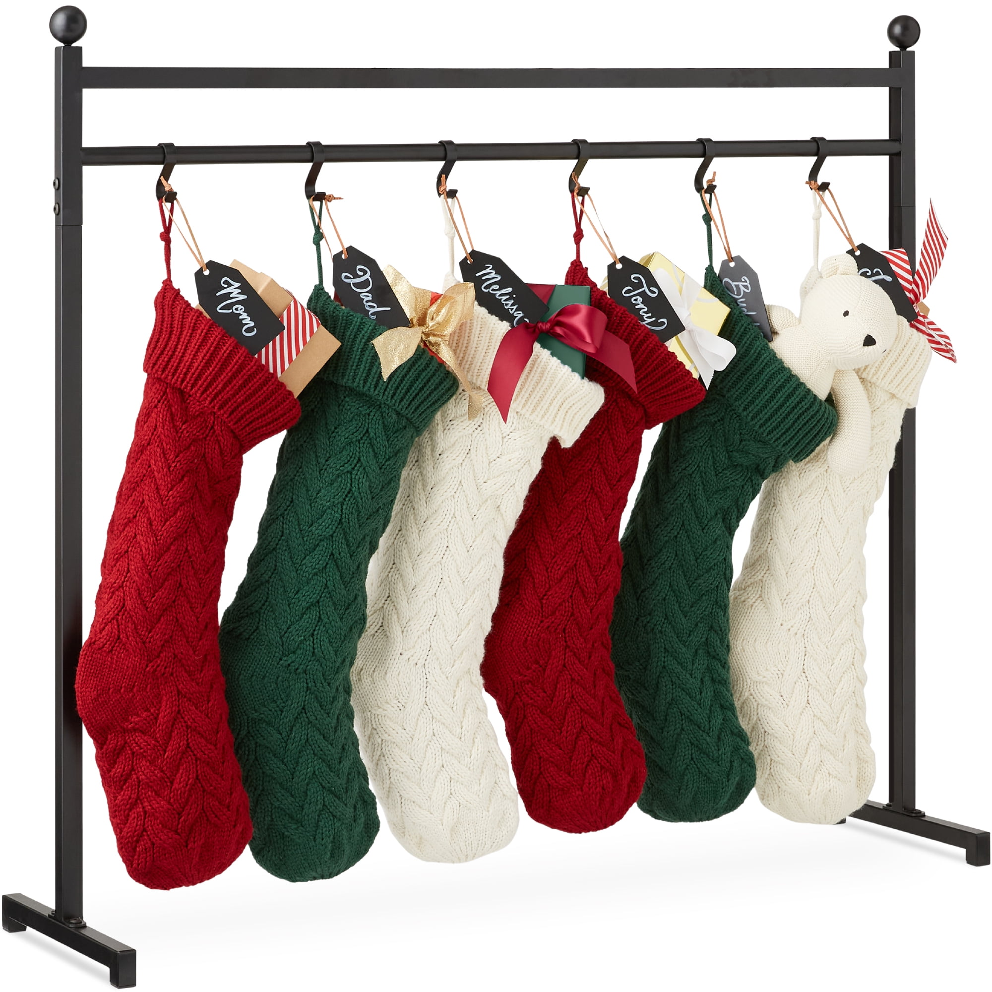 Best Choice 3ft Christmas Stocking Stand, Holiday Decor Display w/ Tags ...