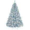 Best Choice Products 4.5ft Pre-Lit Ice Blue Christmas Tree, Artificial ...