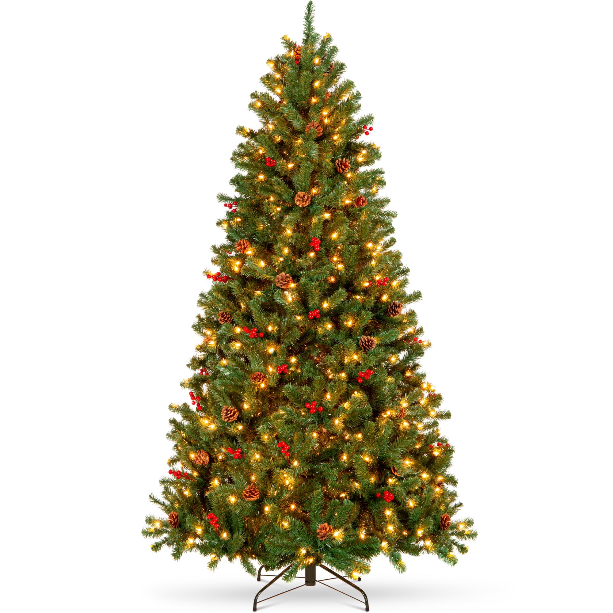 Best Choice Products 4.5ft Pre-Lit Holiday Spruce Christmas Tree w/ 398 ...