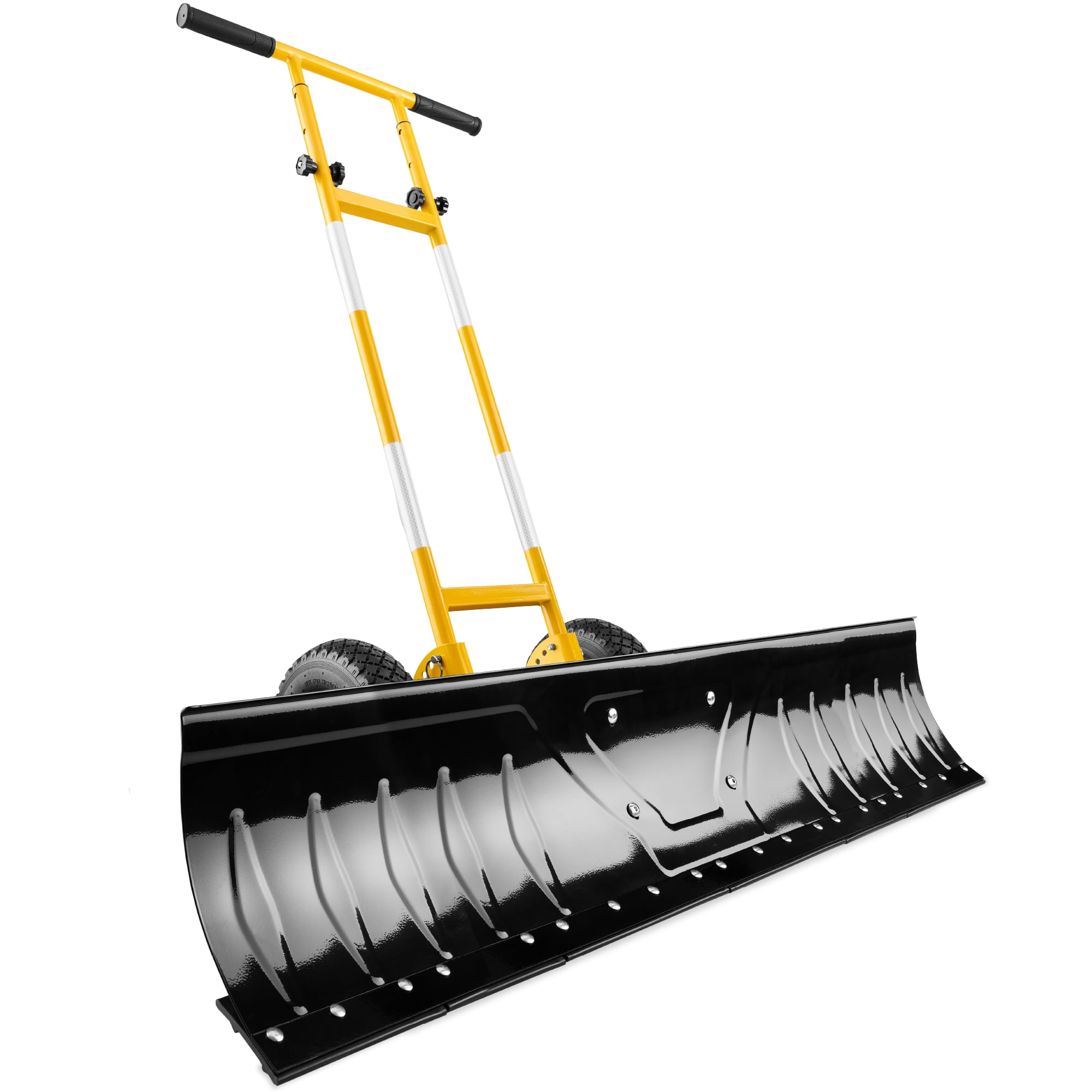 Best Choice Products 48in Hand Snow Pusher w/ 2 Wheels, Adjustable ...