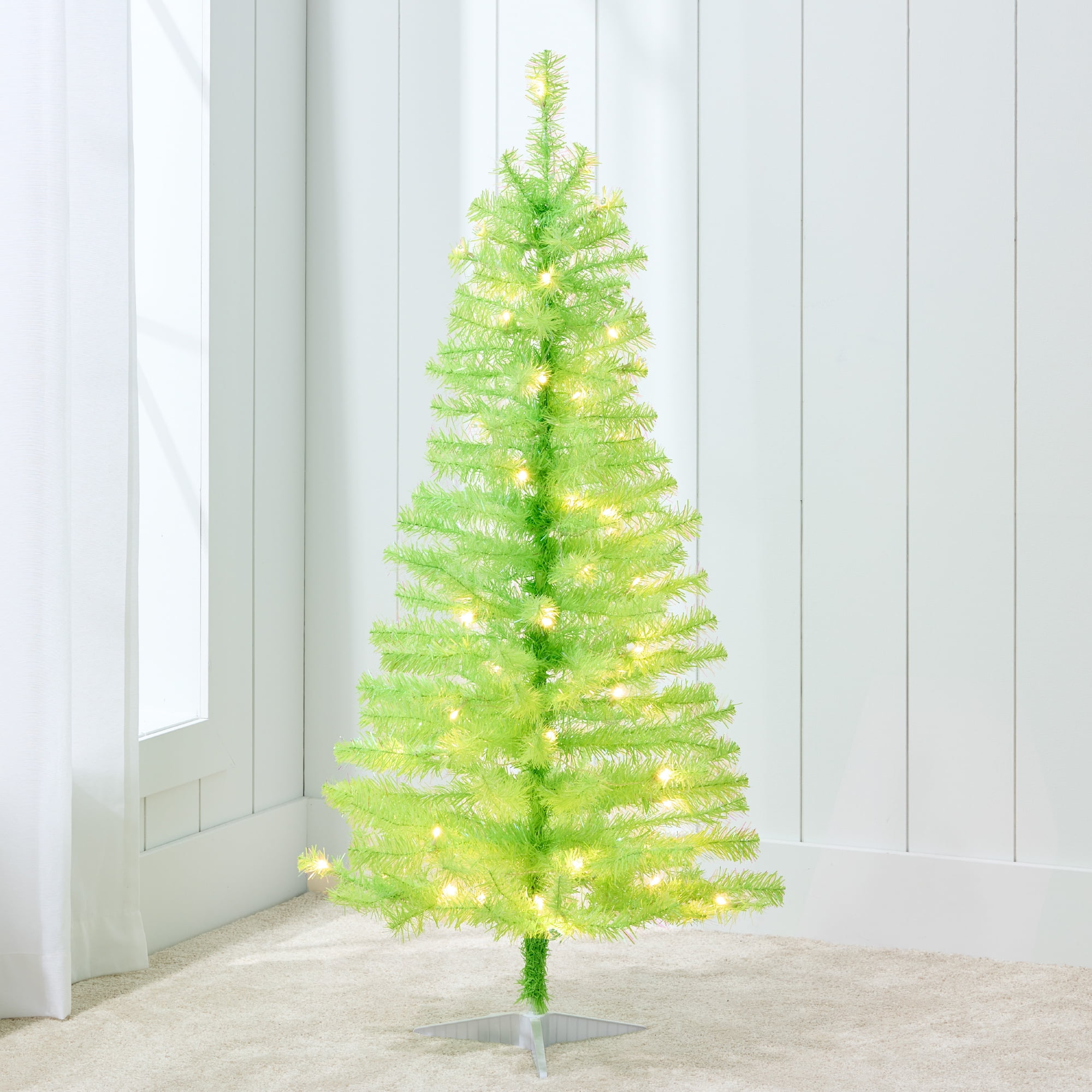 Best Choice Products 4ft Prelit Colored Christmas Tree, Artificial Tree ...