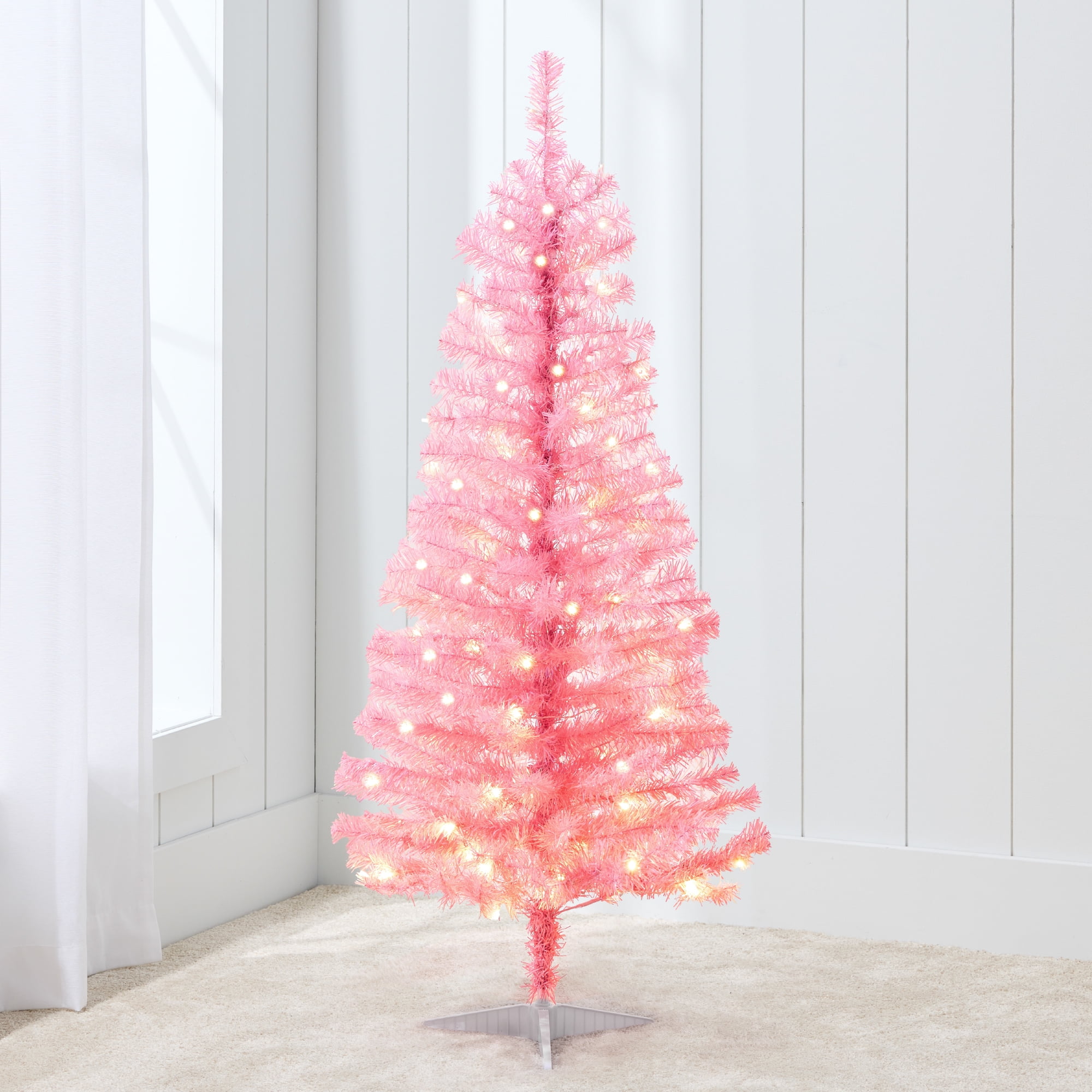 Best Choice Products 4ft Prelit Colored Christmas Tree, Artificial Tree ...