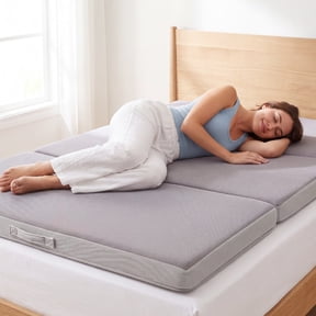 Best Choice Products Portable Folding Tri-Fold Mattress with Carry Case ...