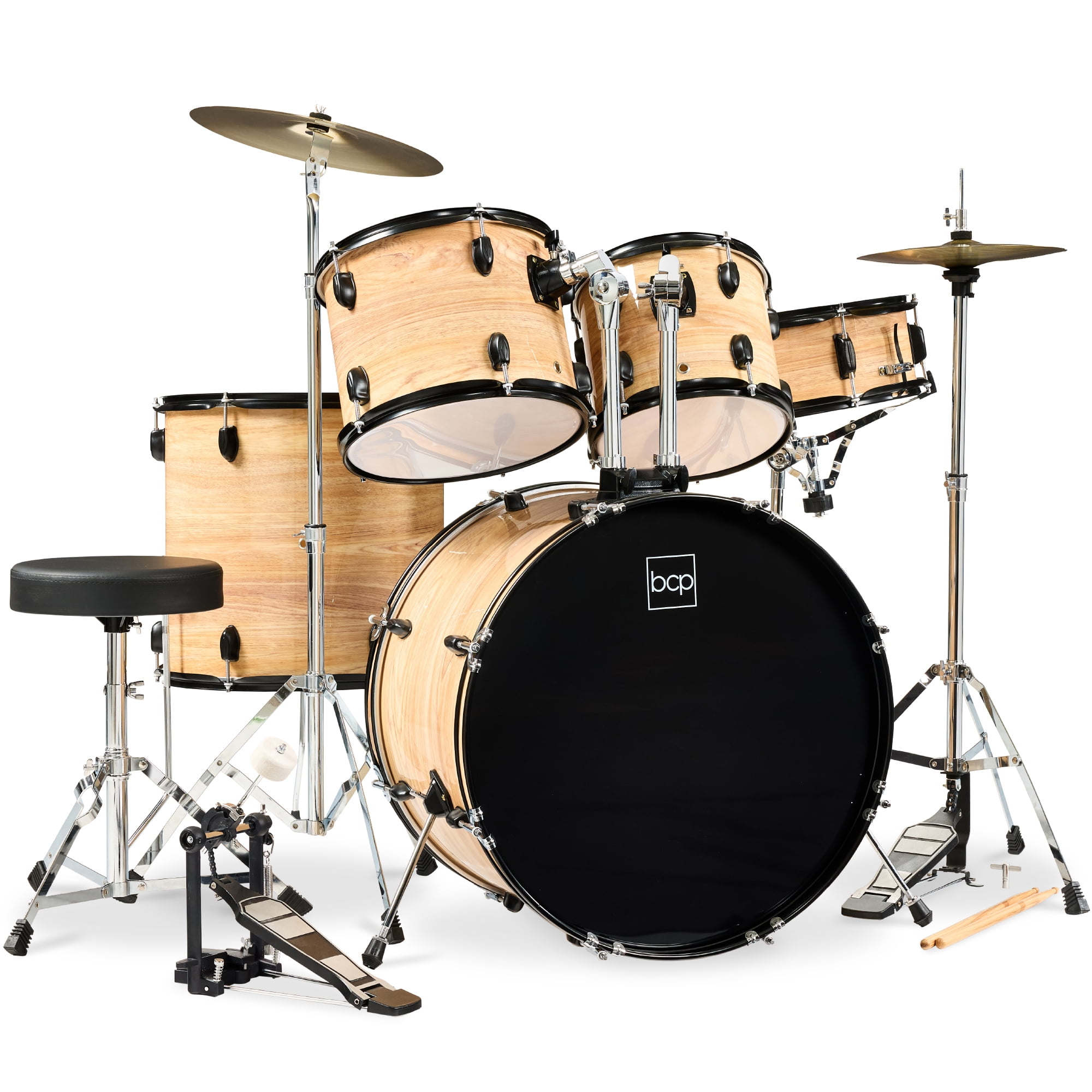 Best Choice Products 5-Piece Beginner Drum Set w/ Snare, Bass, Toms ...