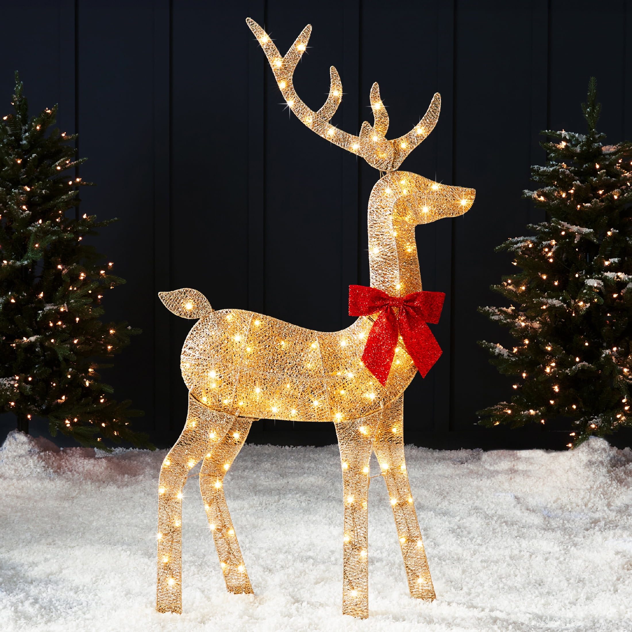 Best Choice Products 5ft Lighted 2D Christmas Buck Outdoor Yard ...