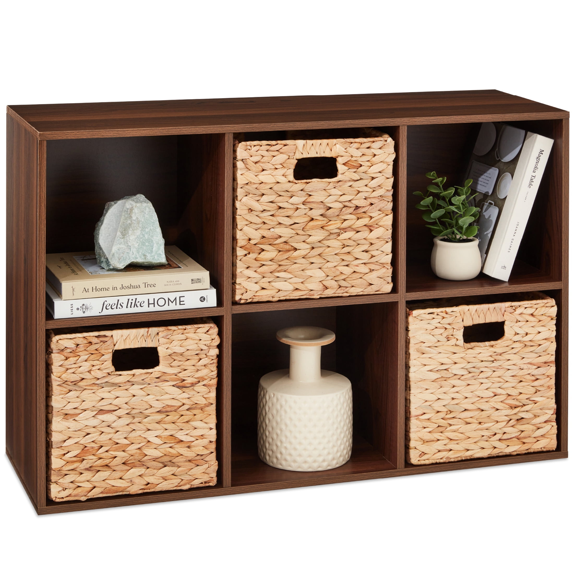 Best Choice 6-Cube Bookcase, 11in Storage System, Stand w/ Panels ...
