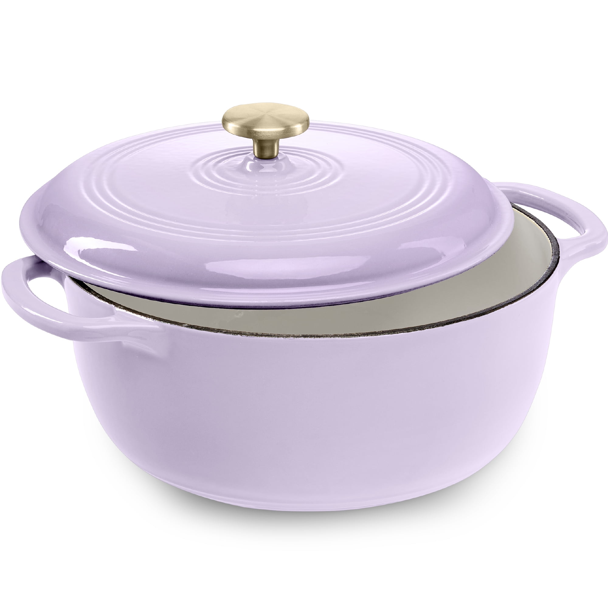 Best Choice Products 6 Qt Cast Iron Dutch Oven, Enamel Coated, Lavender ...