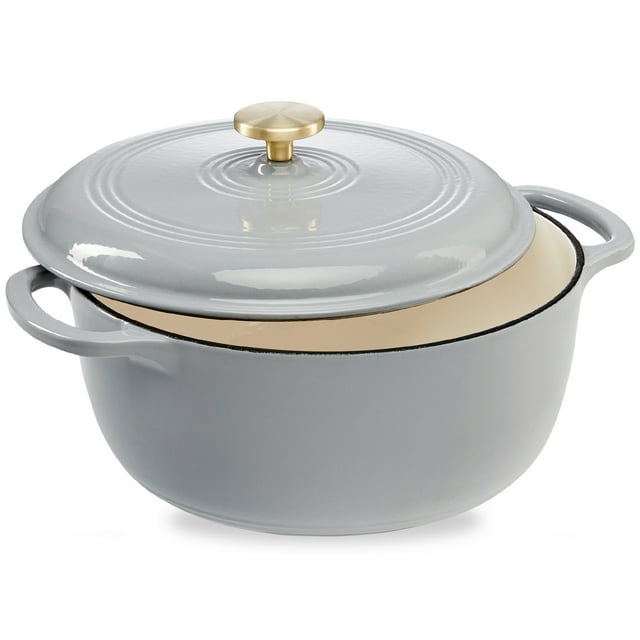 Best Choice Products 6-Qt Enamel Cast-Iron Dutch Oven, Large Steel ...