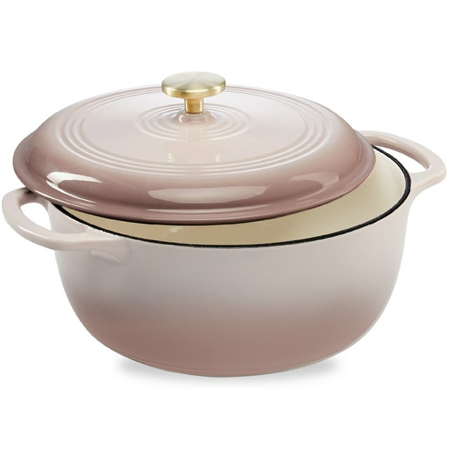 Best Choice 6 Quart Enamel Cast-Iron Dutch Oven, Heavy-Duty Cookware w ...