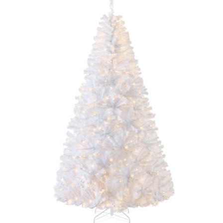 National Tree Company 7.5 ft. Wispy Willow Grande White Slim Tree with ...