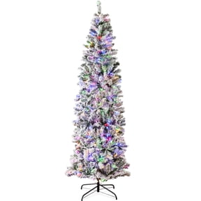 Best Choice Products 9ft Xmas Artificial Tall Tree, Snow Flocked ...