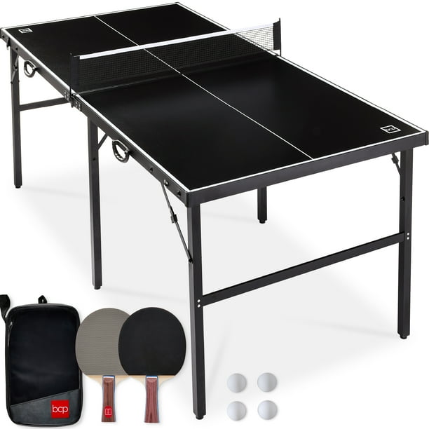 Best Choice Products 6x3ft Portable Ping Pong Table Game Set, Folding ...