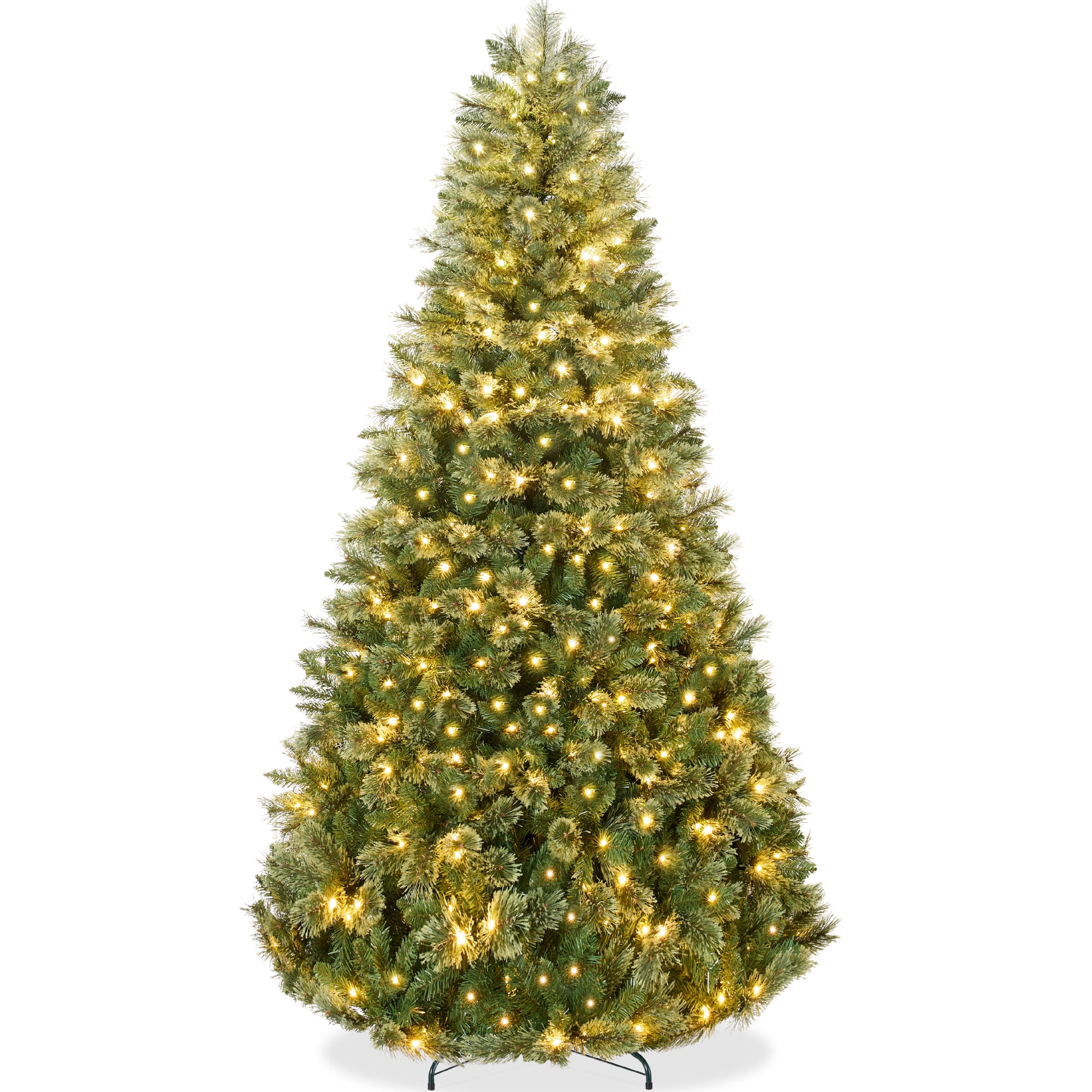 Best Choice Products 7.5ft Pre-Lit Cashmere Christmas Tree Holiday Decor w/ Cordless Connection ...