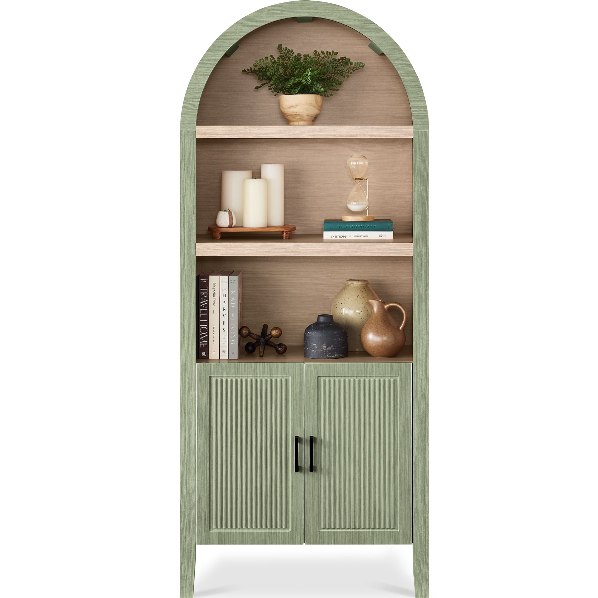 Best Choice Products 72" Tall Arched Pantry Cabinet w/ Doors, 5-Tier ...