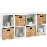 Best Choice 8-Cube Wooden Bookcase - Bookshelf with Removable Panels ...