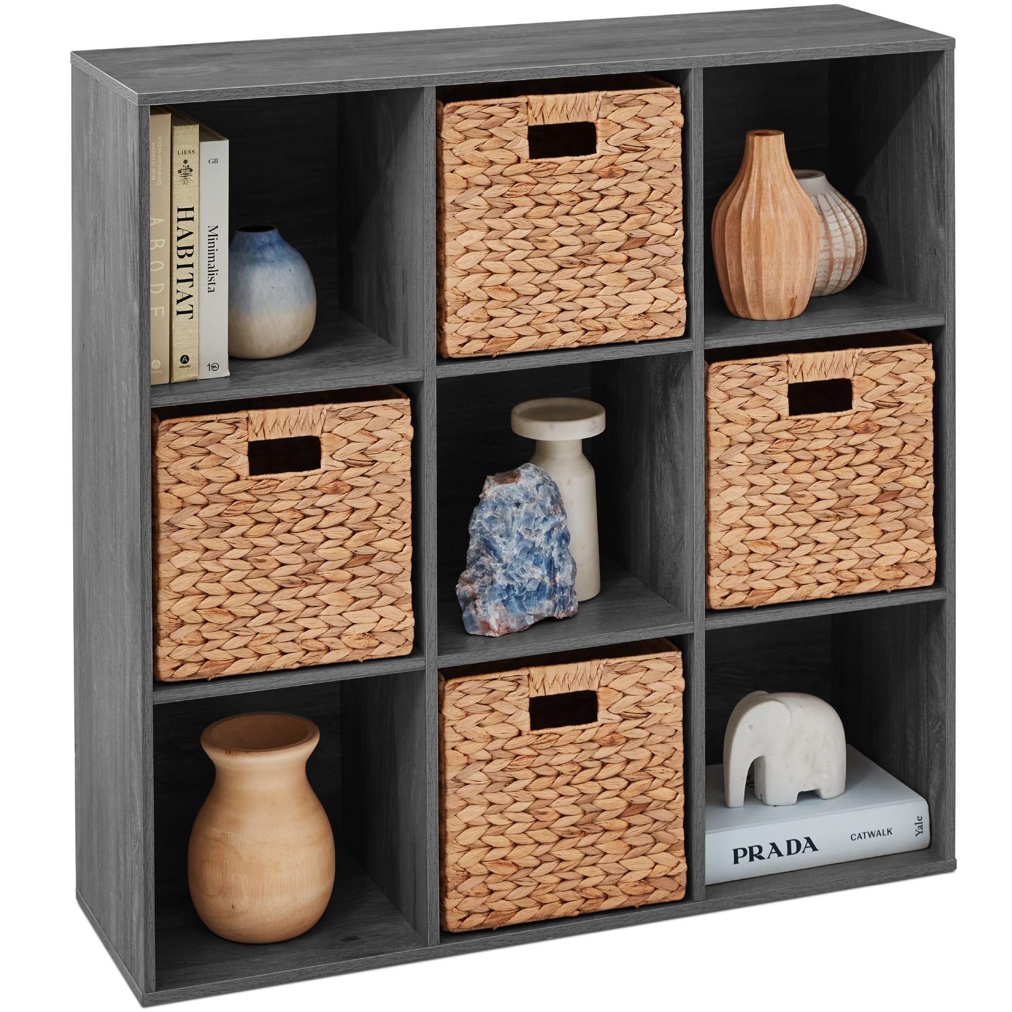 Best Choice Products 9-Cube Bookshelf, 11in Display Storage Organizer w ...