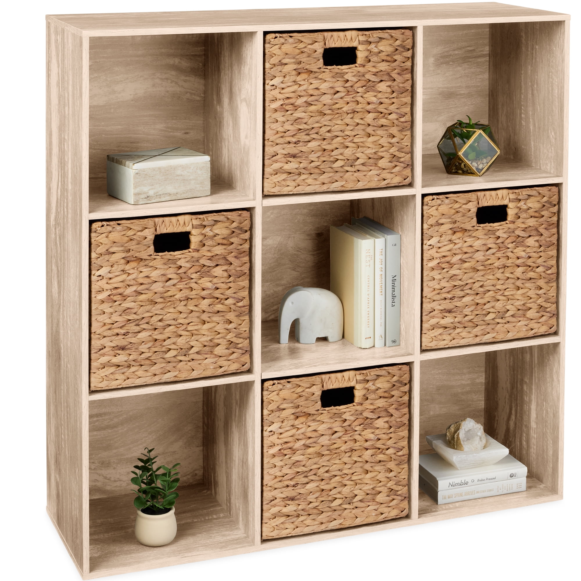 Best Choice Products 9-Cube Bookshelf, 13.5in Display Storage System ...