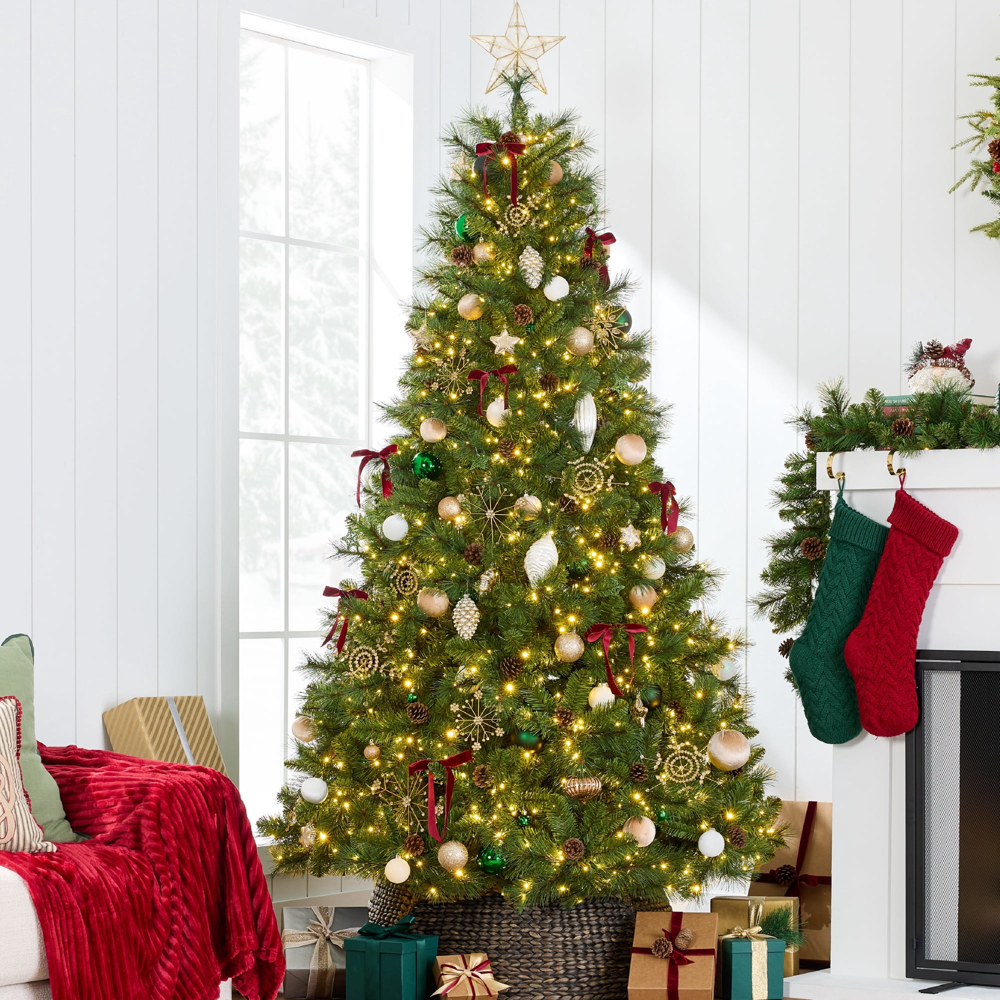 Best Choice Products 9ft Pre-Lit Scotch Pine Christmas Tree w/ 2,020 ...