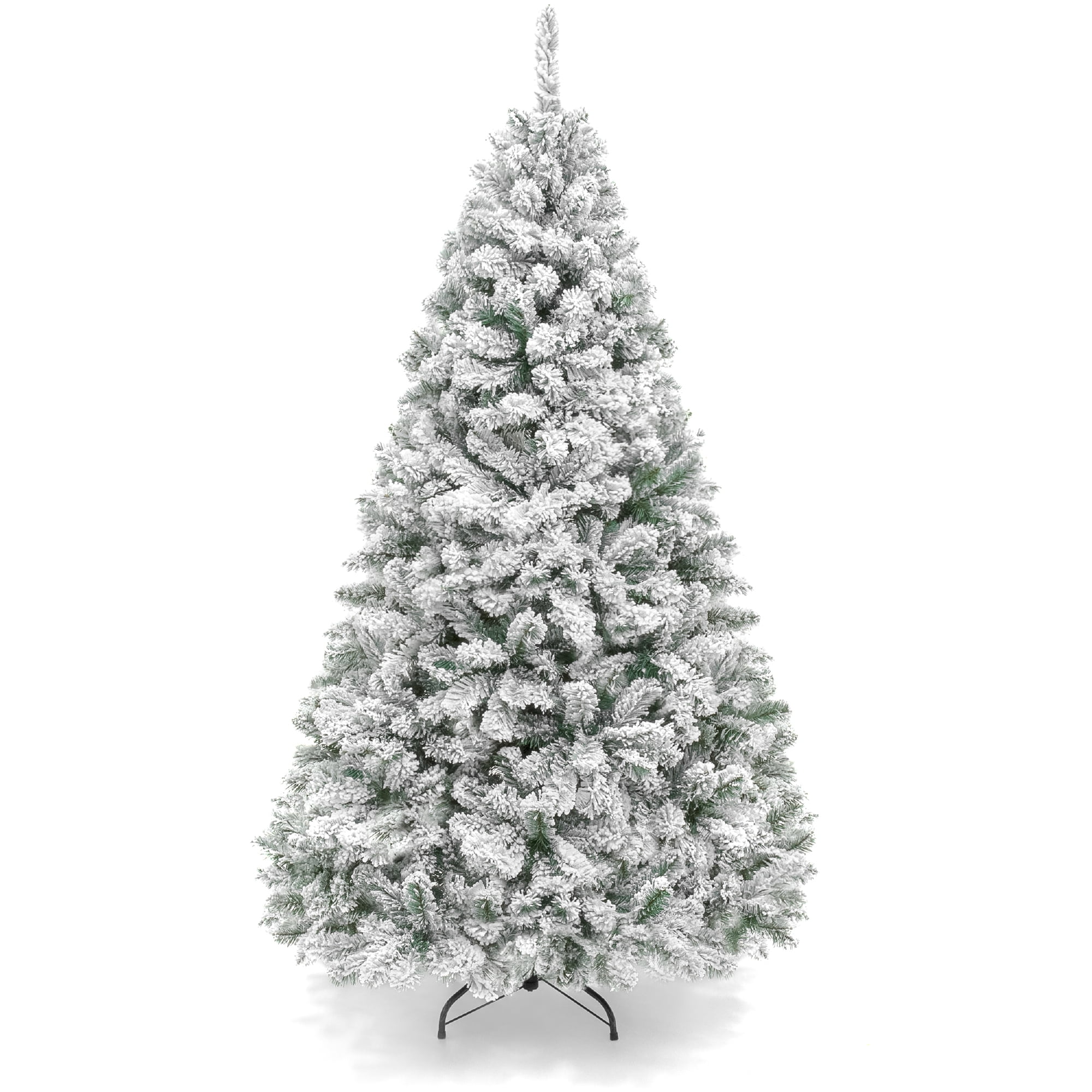 Best Choice Products 9ft Xmas Artificial Tall Tree, Snow Flocked ...