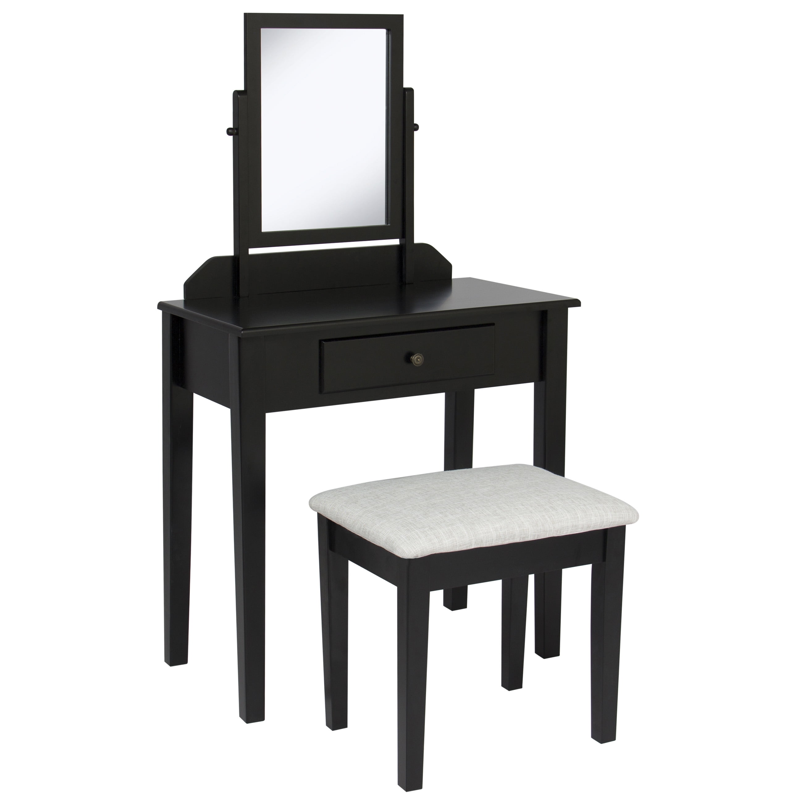 Best Choice Products Bathroom Vanity Table Set W/ Stool Makeup Hair ...