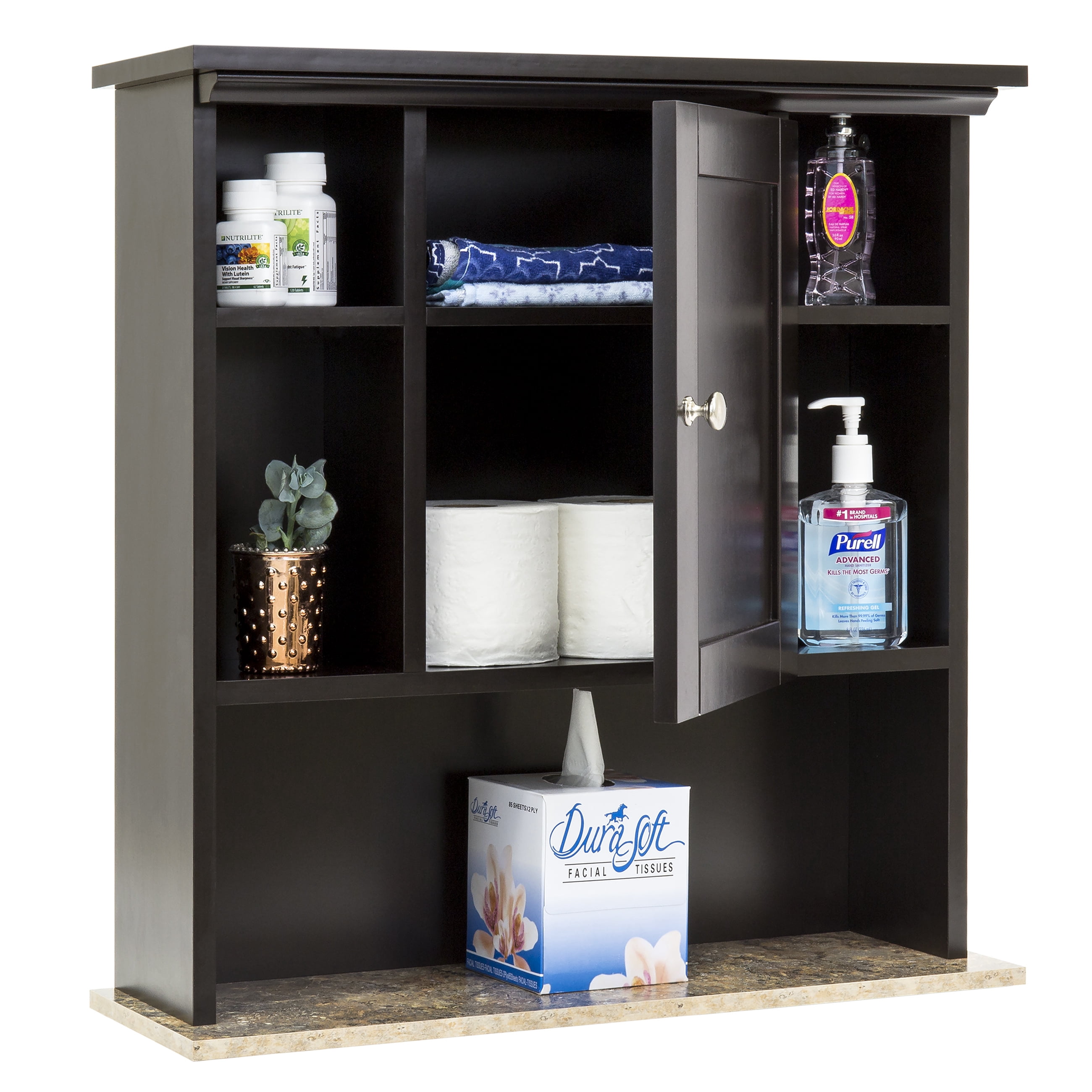 Best Choice Products Bathroom Wall Storage Cabinet w/ Faux Granite ...