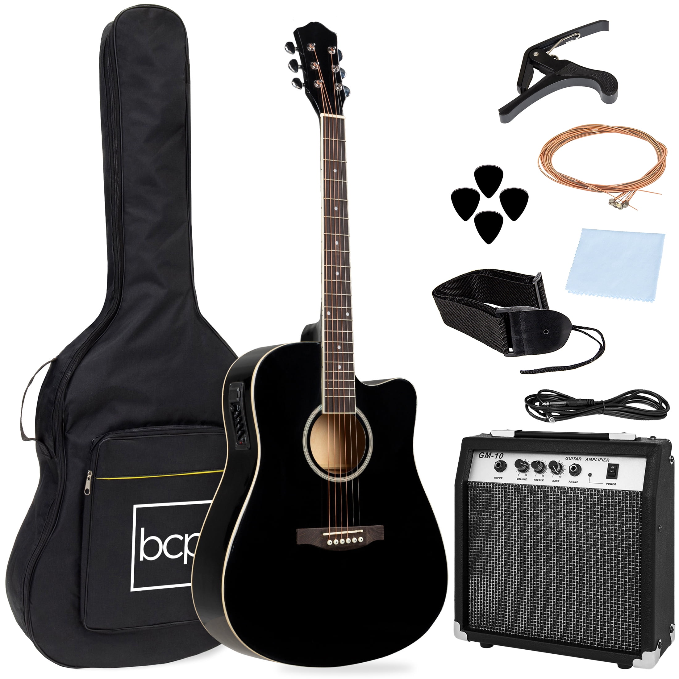 Best Choice Products Beginner Acoustic Electric Guitar Starter Set 41in ...