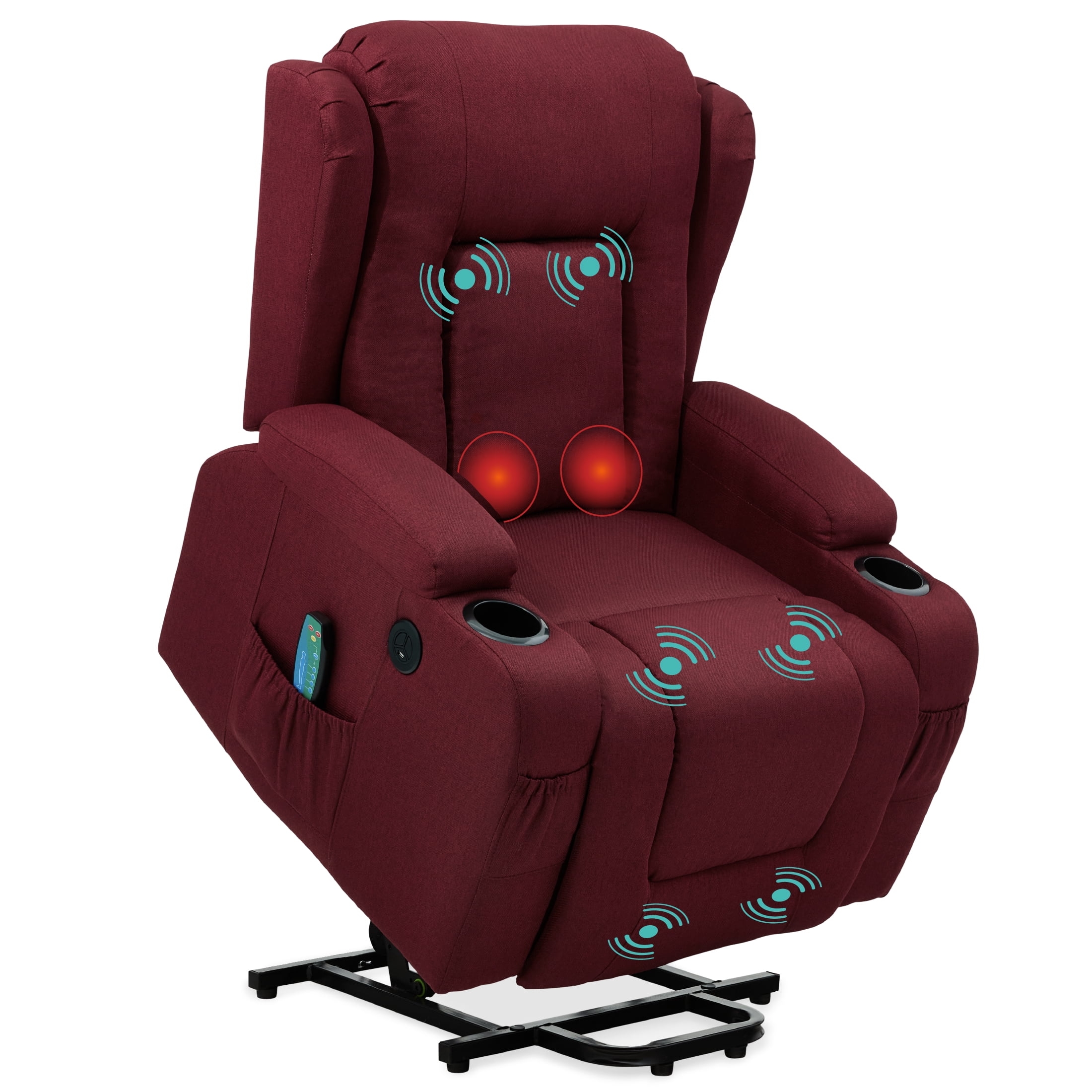 Best Choice Products Electric Power Lift Linen Recliner Massage Chair ...