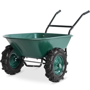 GroundWork Pro Poly Wheelbarrow with Axle Grease Fitting, Pneumatic ...