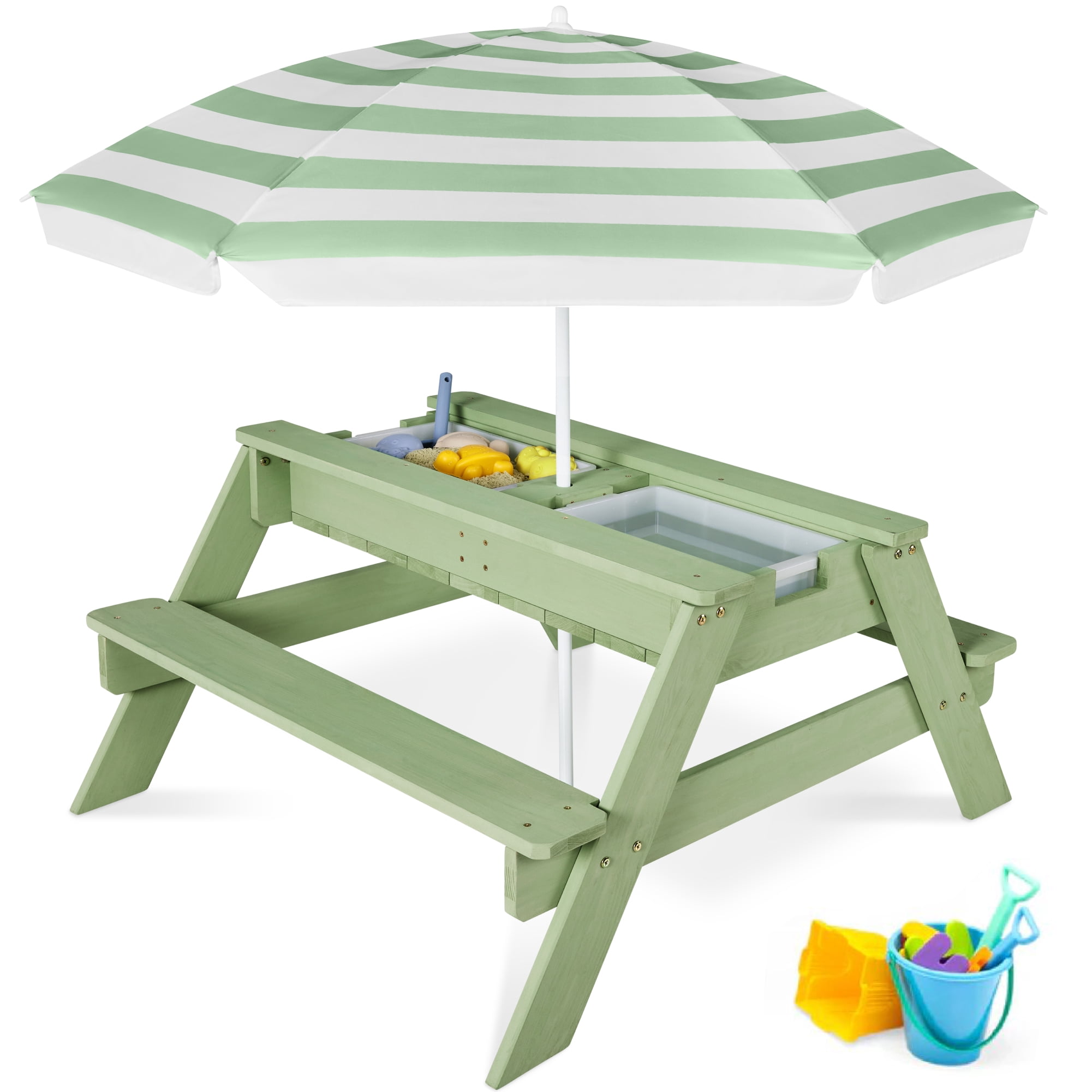 Best Choice Products Kids 3-in-1 Outdoor Sand and Water Activity Picnic ...