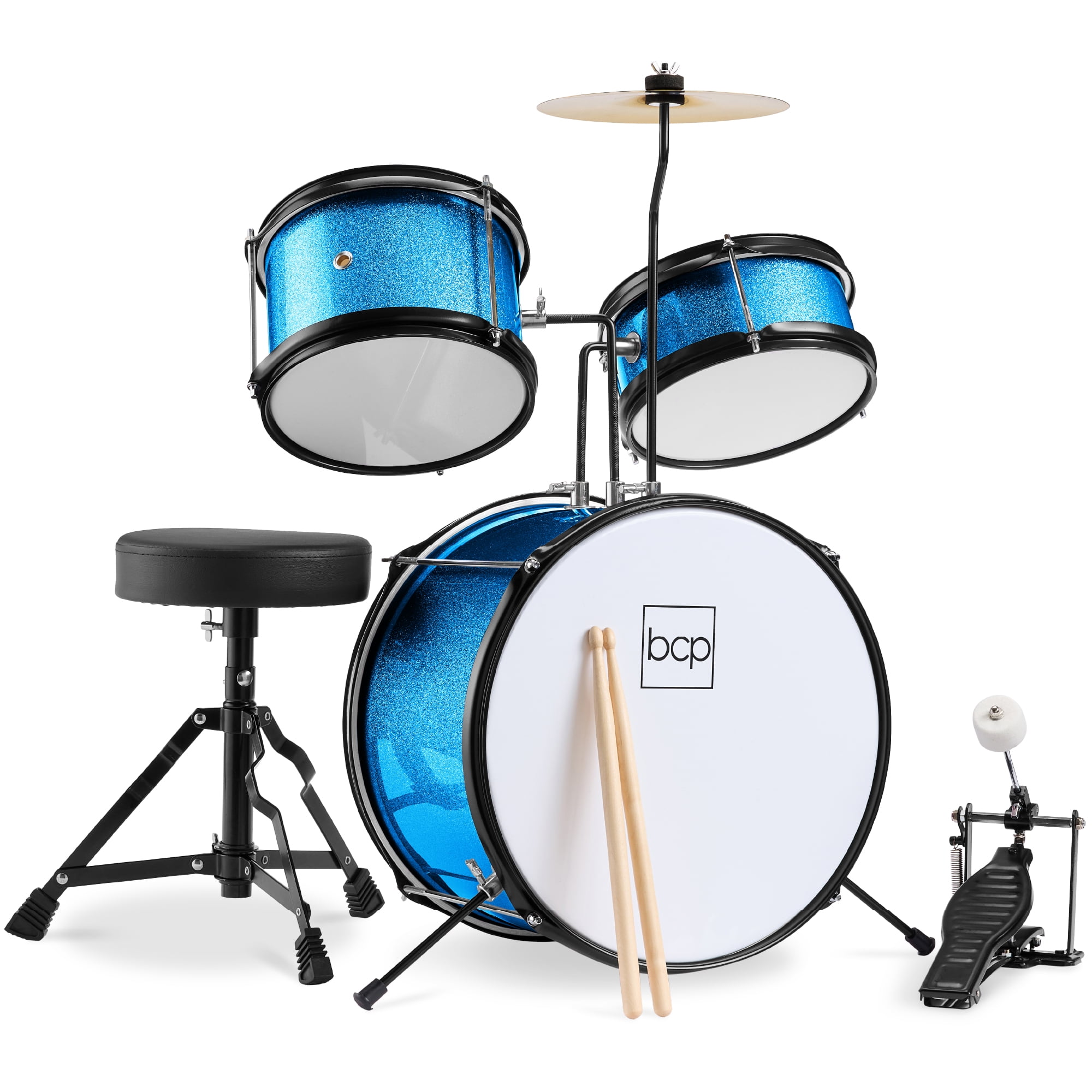 Best Choice Products Kids Beginner 3-Piece Drum, Musical Instrument Set ...
