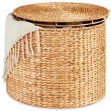 Best Choice Products Large Round Storage Ottoman W/ Lid, Handwoven ...