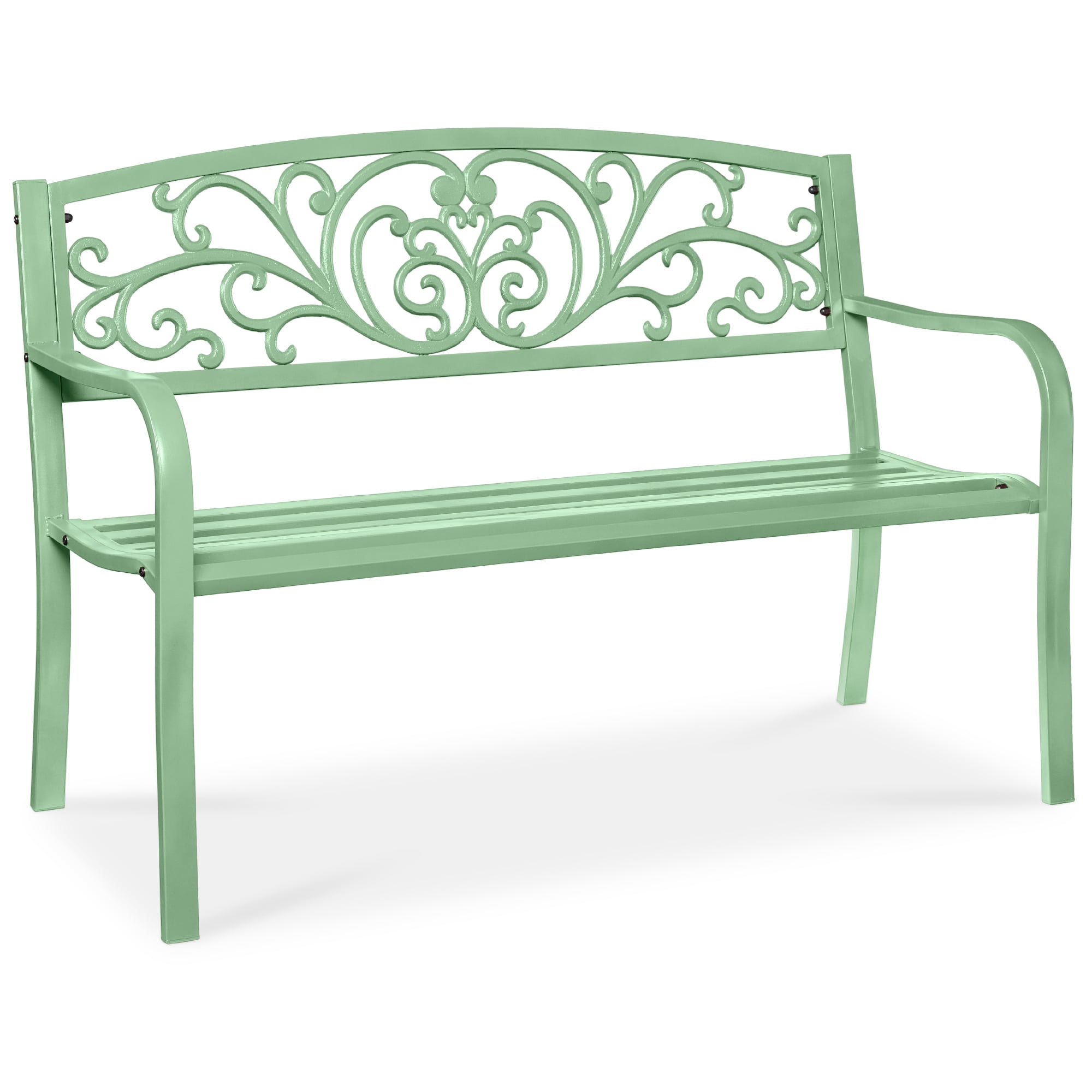 Best Choice Products Outdoor Steel Bench Garden Patio Porch Furniture w ...