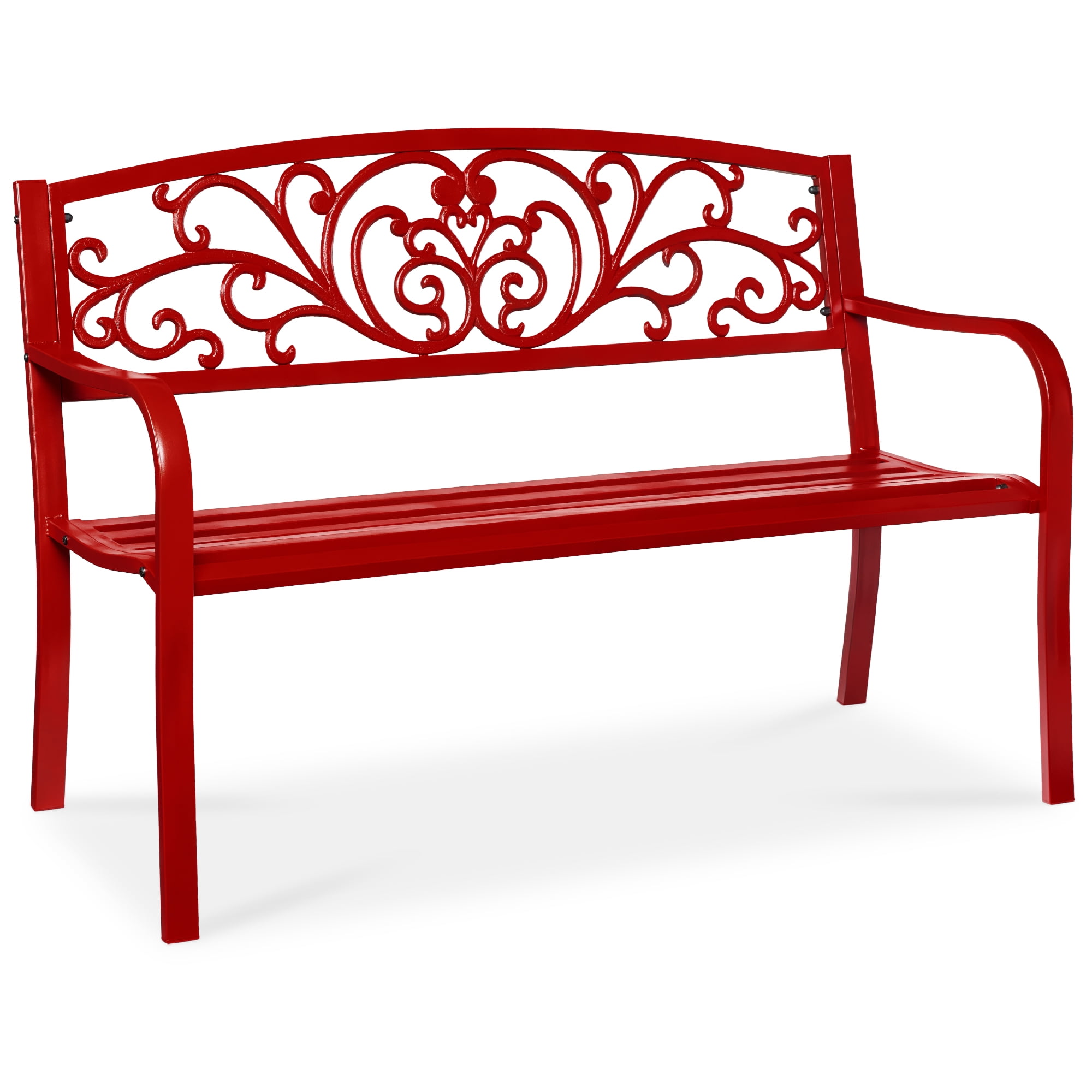 Best Choice Products Outdoor Steel Bench Garden Patio Porch Furniture w ...