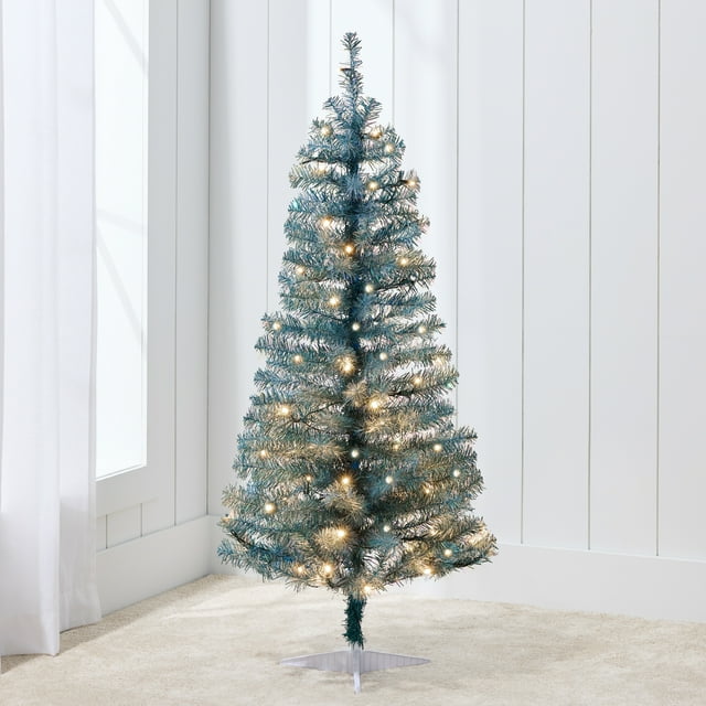 Best Choice Products Prelit Colored Christmas Tree, 4ft Artificial Tree ...