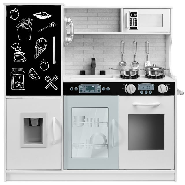 Best Choice Products Pretend Play Kitchen Wooden Toy Set for Kids w ...