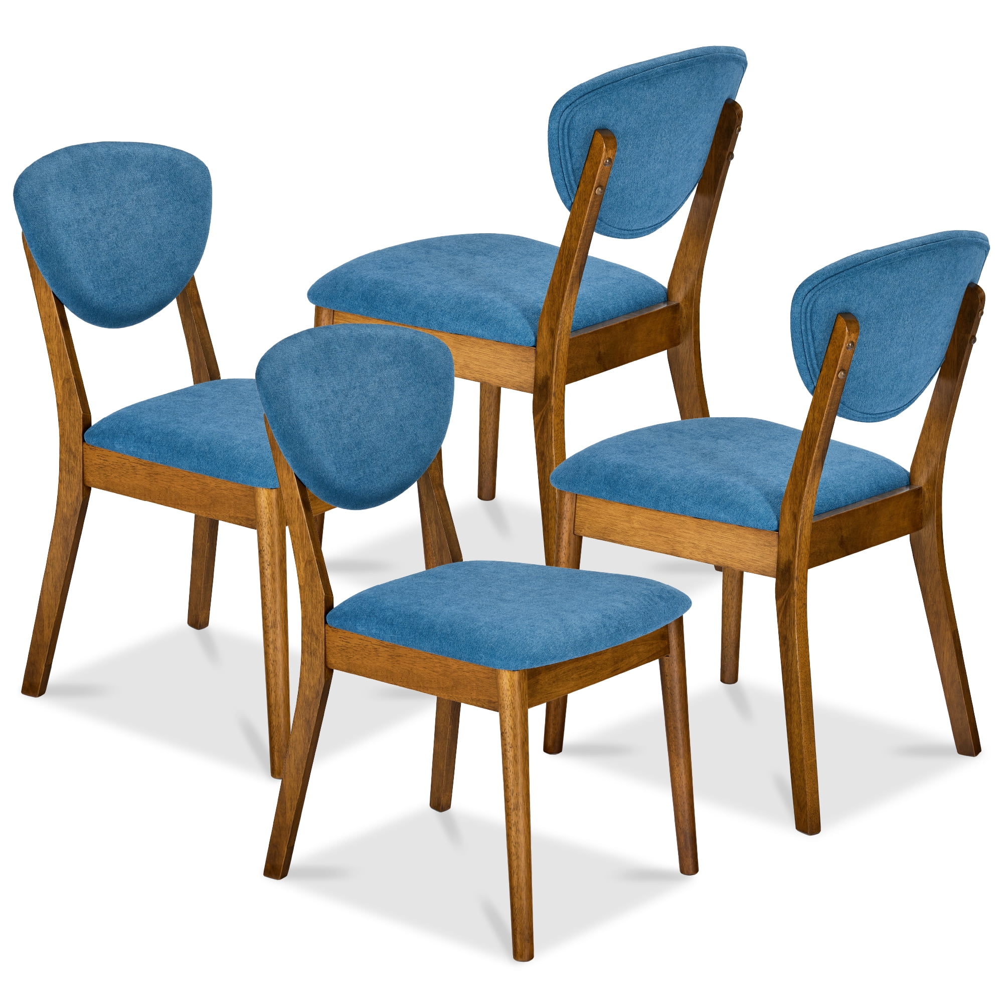 Best Choice Products Set of 4 Wooden Dining Chairs, Wood Modern ...