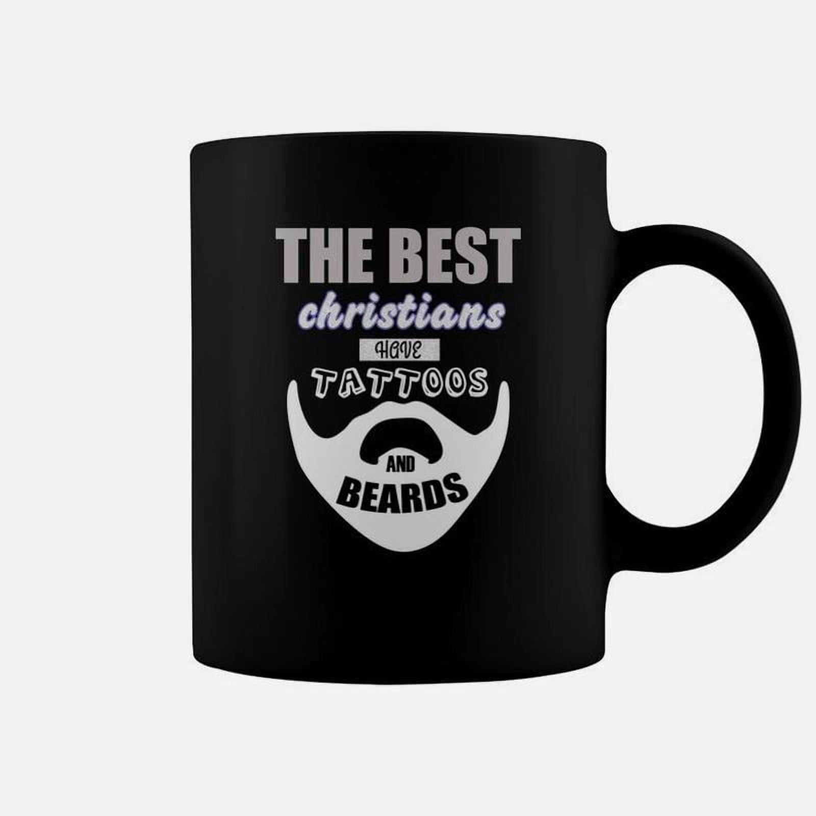 Best Christian Premium Beards Tattoos Gift Jesus Tee Coffee - Walmart.com
