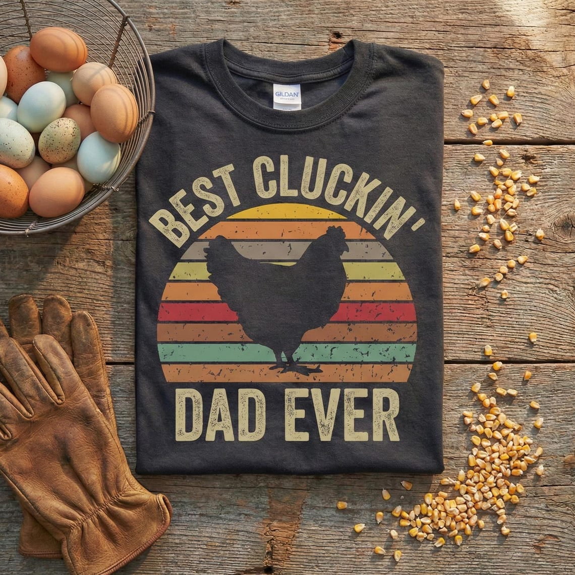 Best Cluckin Dad Ever Chicken Dad Mens Farm Animal T-Shirt - Walmart.com