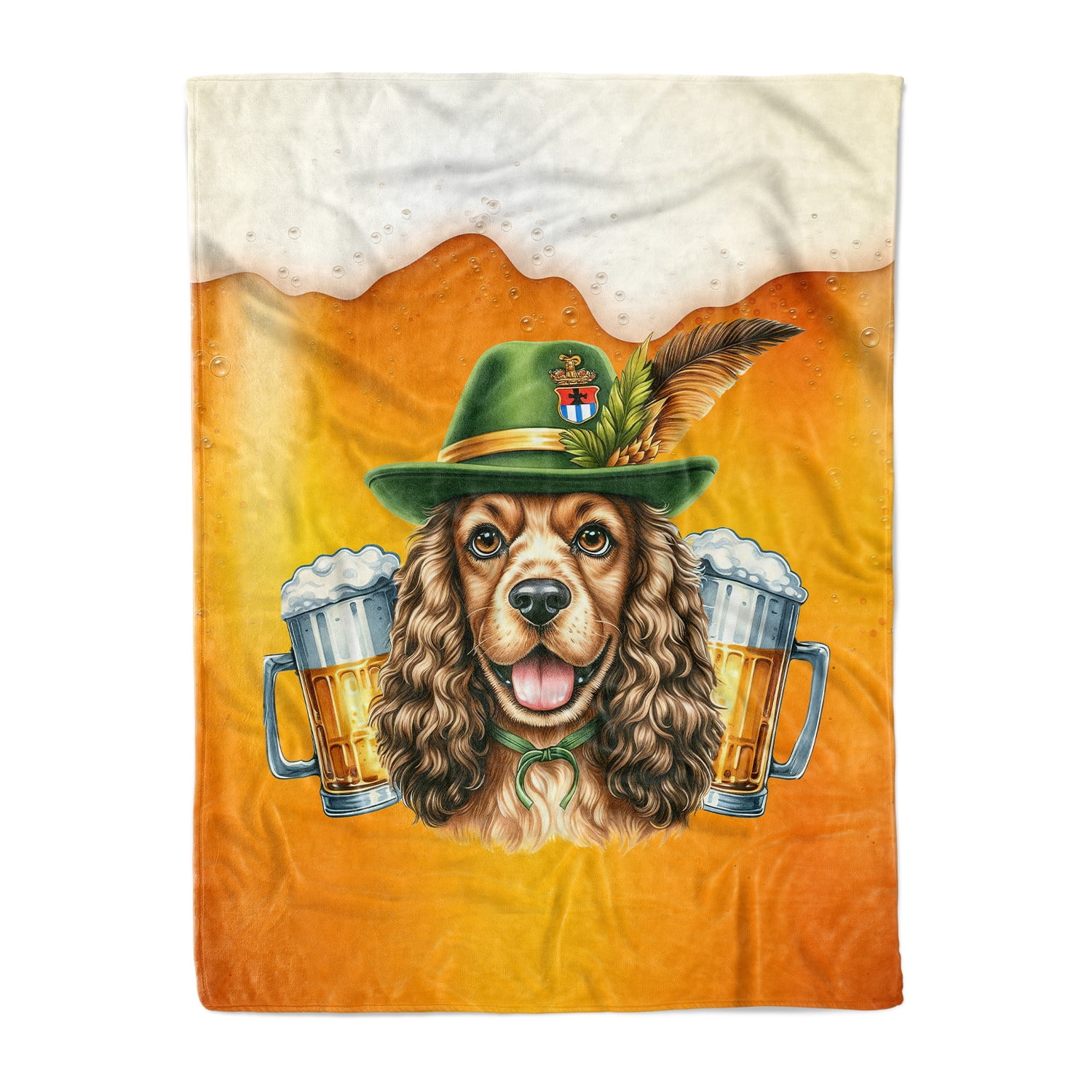 Best Cocker Spaniel Dad Proud Beer Lover Happy Oktoberfest Cozy Fleece ...