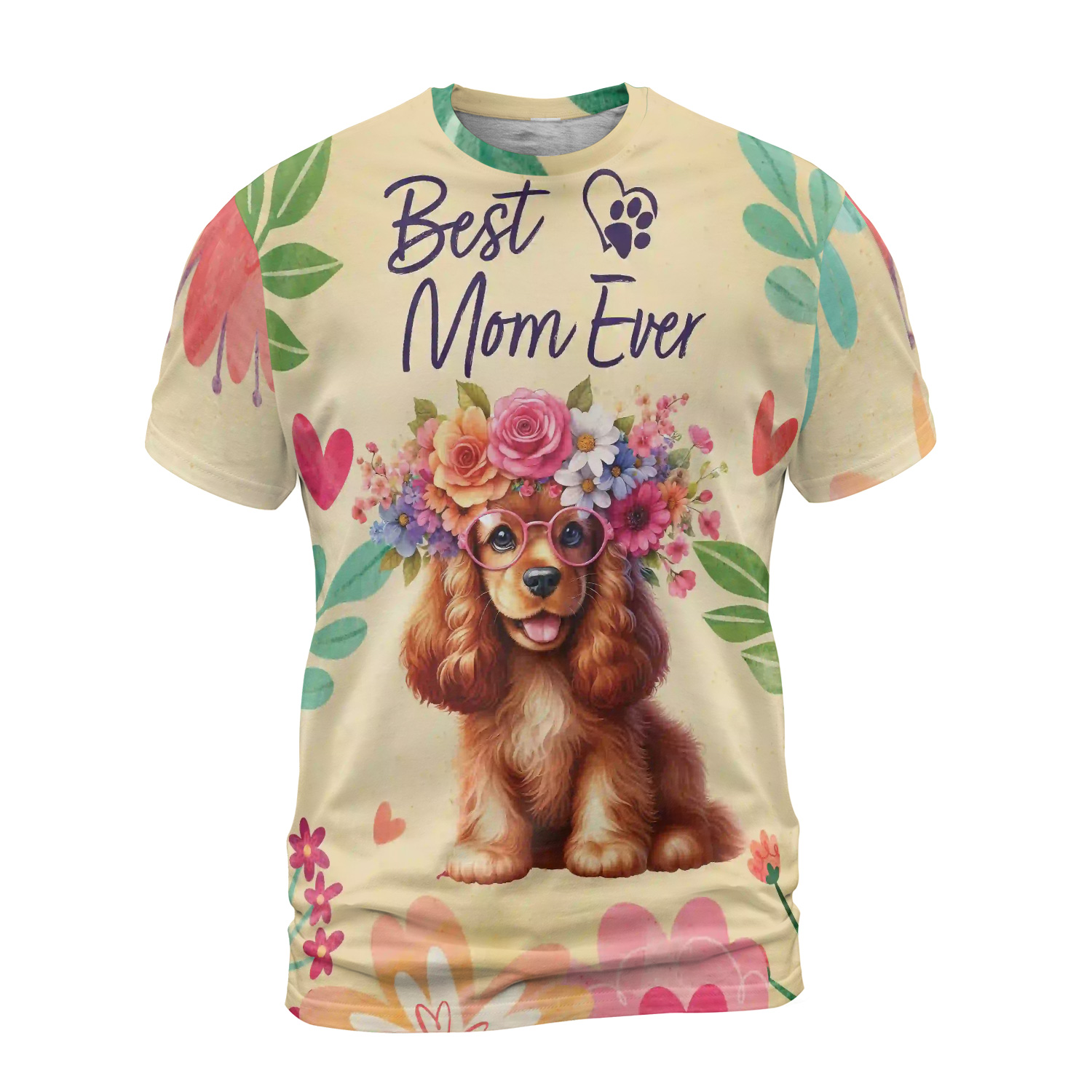Best Cocker Spaniel Mom Ever Happy Mother's Day All Over Print 3D Shirt ...