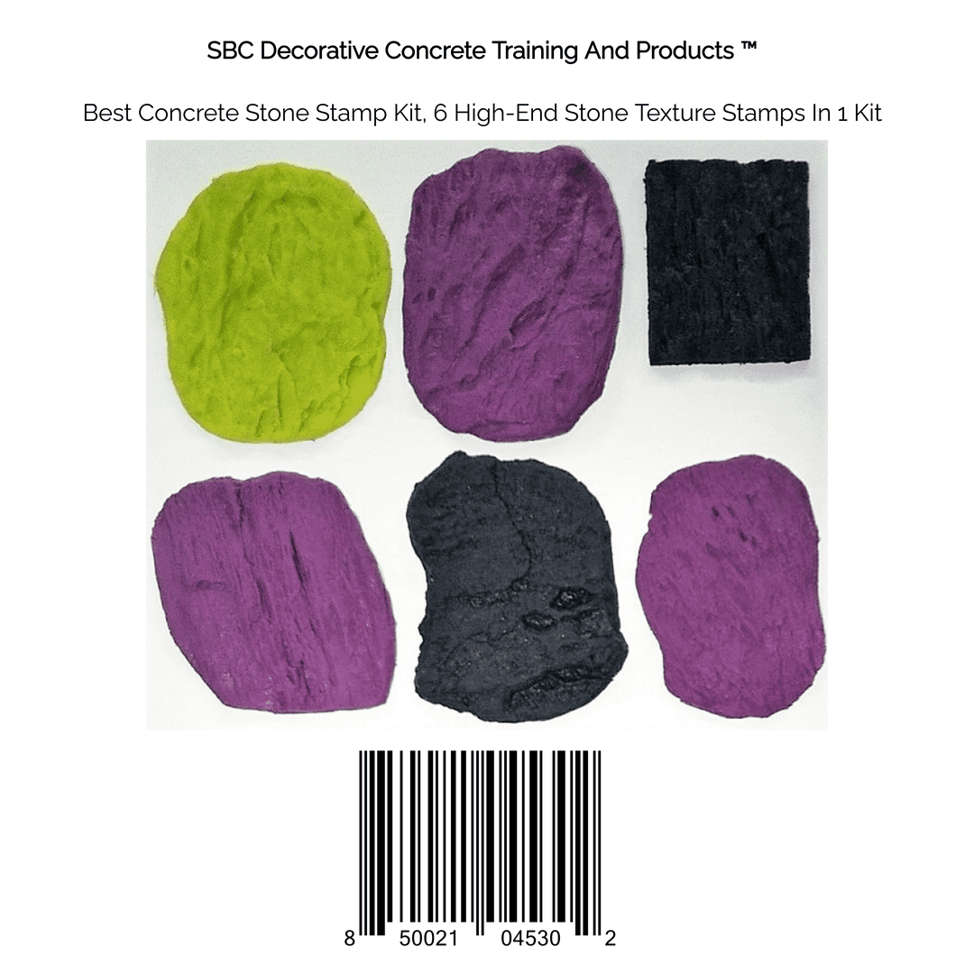 Best Concrete Stone Stamp Kit, 6 High-End Stone Texture Stamps In 1 Kit ...