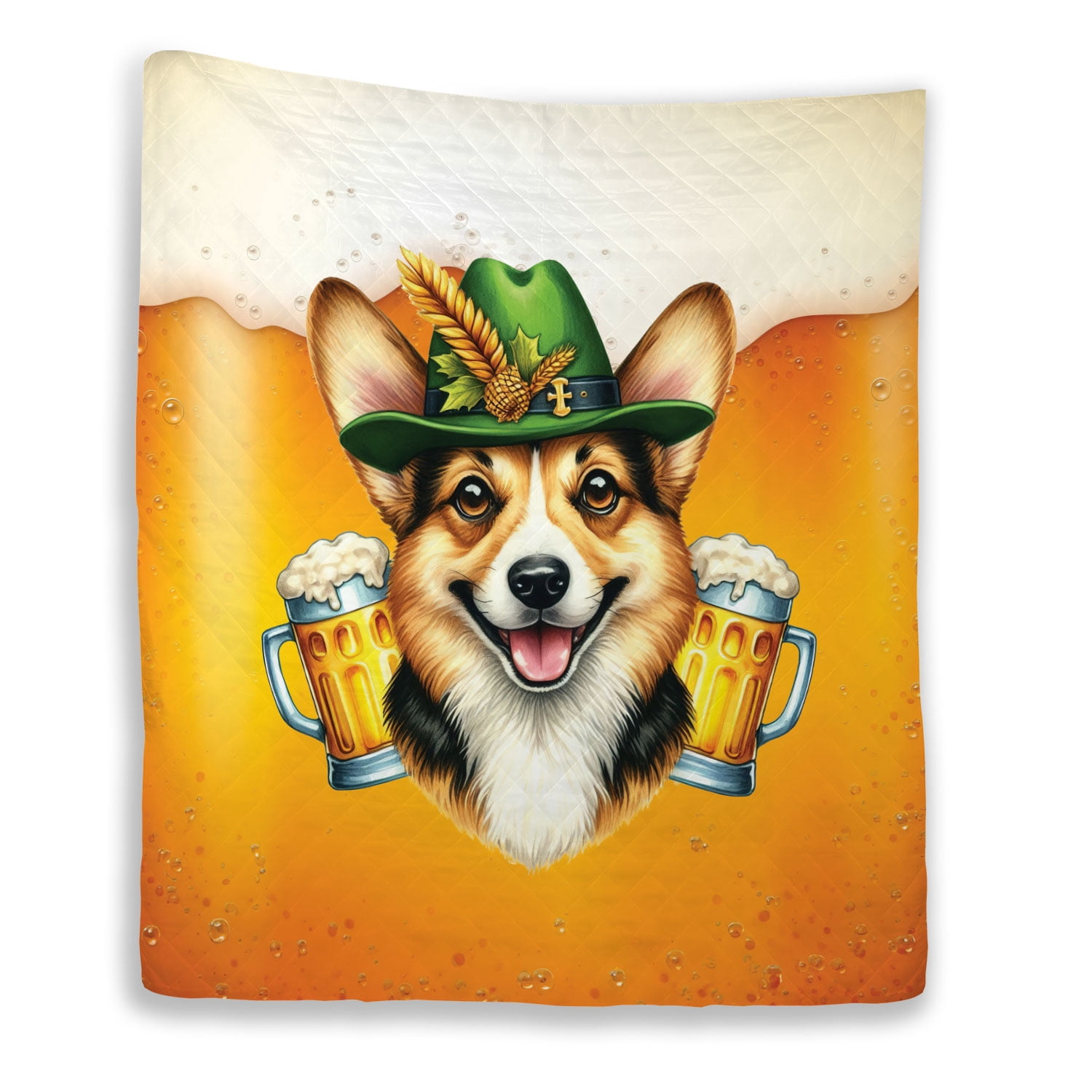 Best Corgi Dad Proud Beer Lover Happy Oktoberfest Quilt Blanket Welsh ...