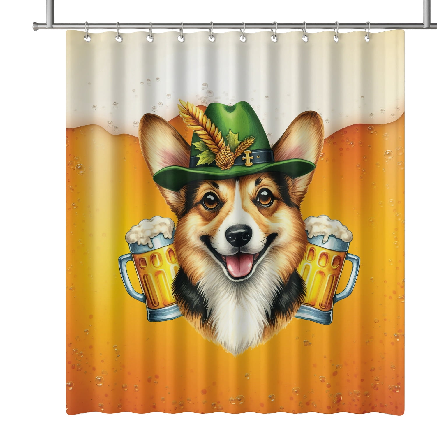 Best Corgi Dad Proud Beer Lover Happy Oktoberfest Shower Curtain Welsh ...