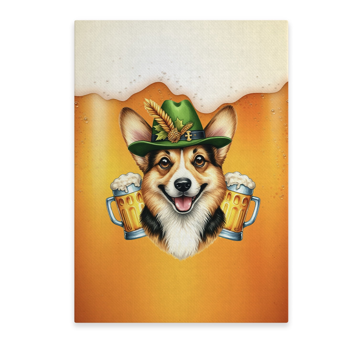 Best Corgi Dad Proud Beer Lover Happy Oktoberfest Vertical Matte Canvas ...