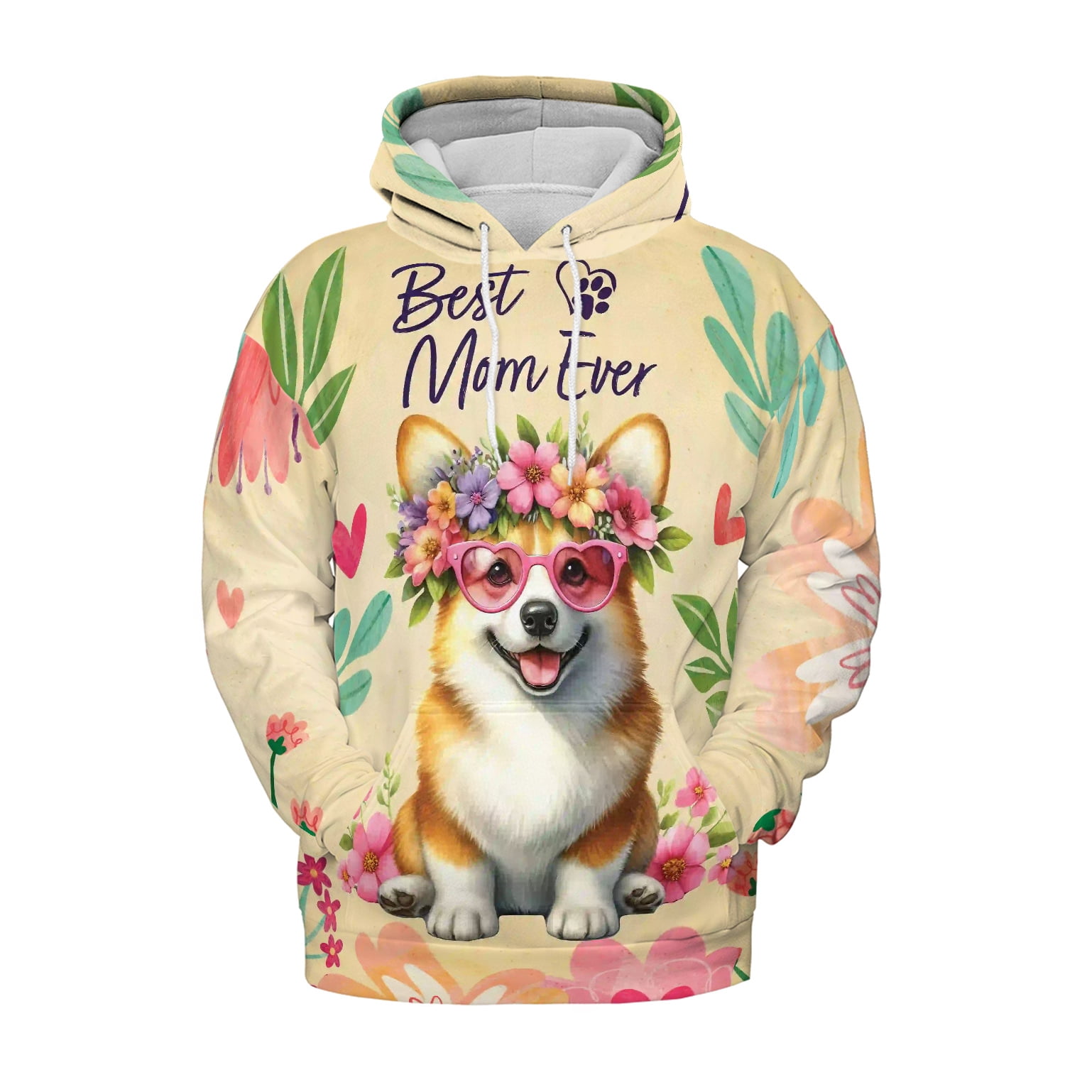 Best Corgi Mom Ever Happy Mother's Day All Over Print 3D Hoodie Unisex ...