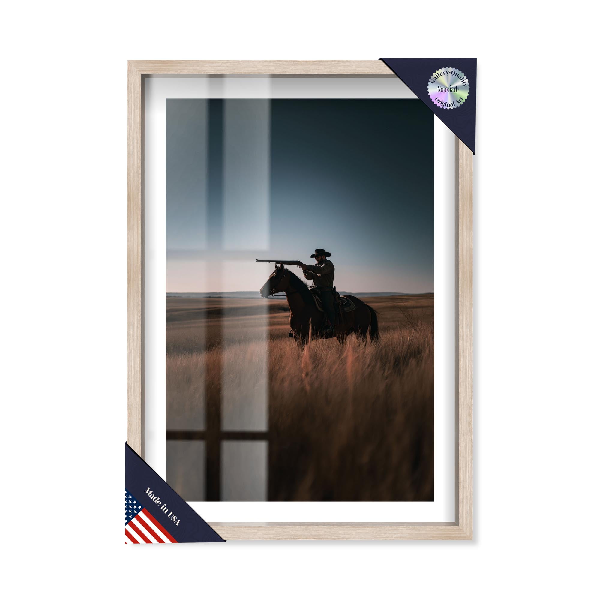 Best Cowboy Shot Shadowbox Print Western Framed Art by Notoriart ...